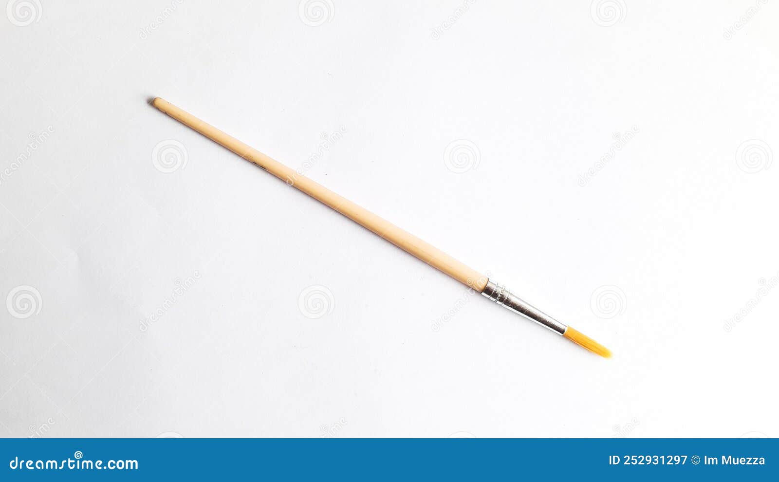 Top View of a Paint Brushes on a Isolated White Background Stock Image ...