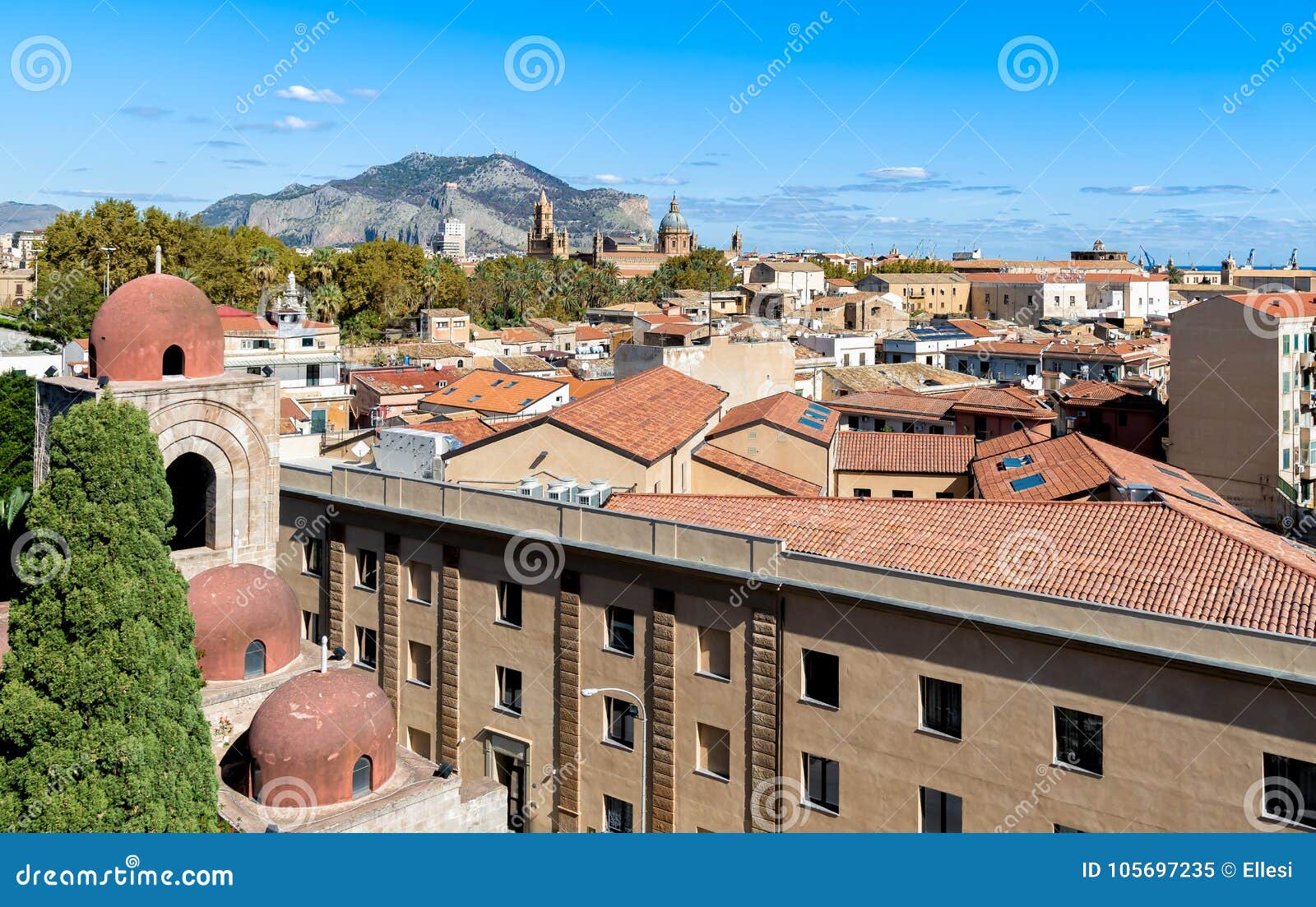 Top View of the Palermo Cityscape, Sicily Stock Image - Image of ...