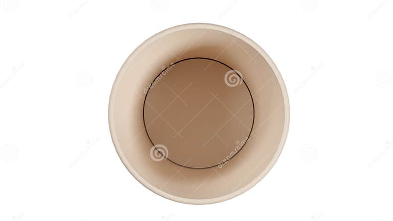 Top View of Paper Coffee Cups Mockup, Clipping Path, 3d Render Stock ...