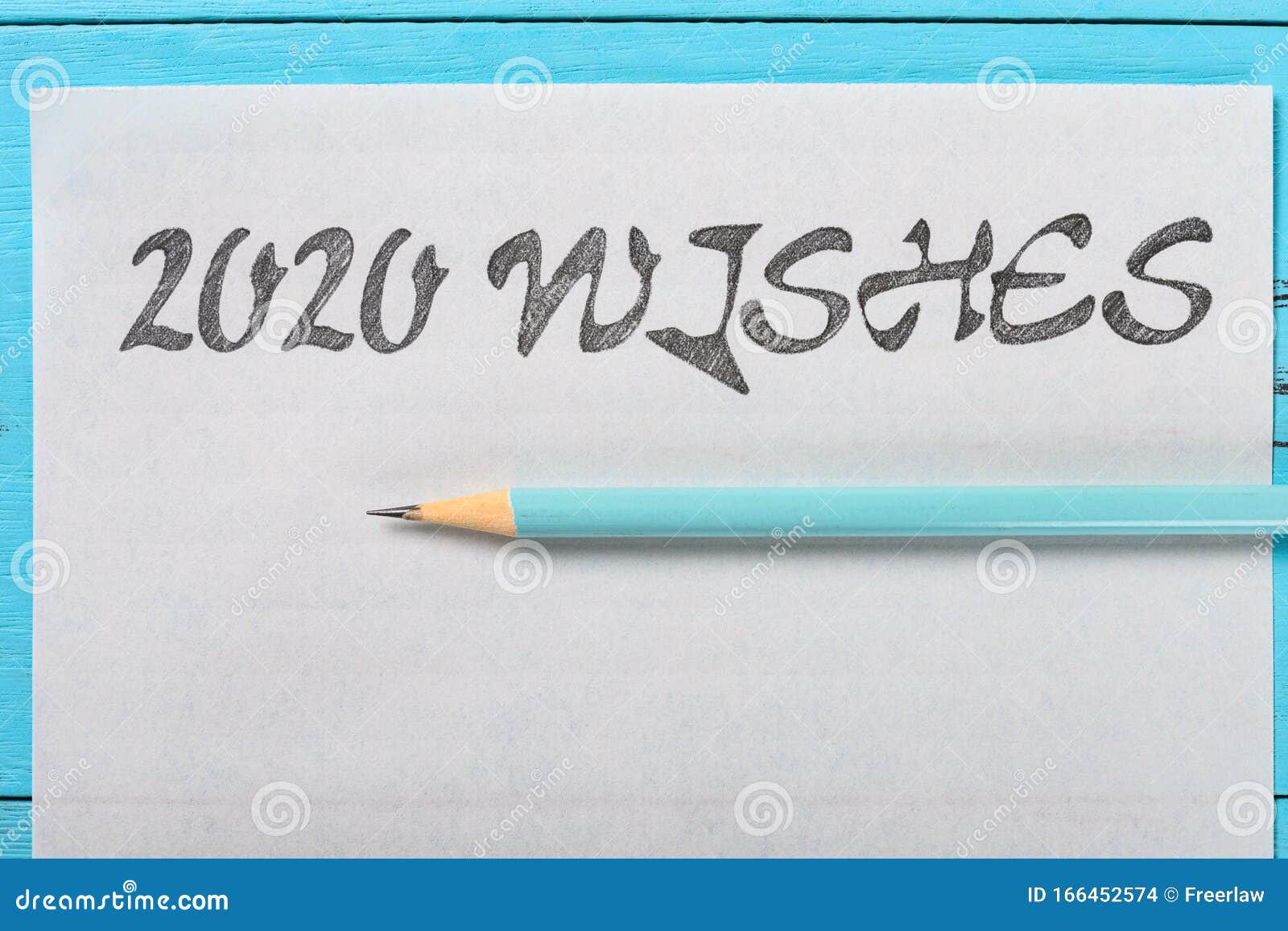 Top View Paper Written with 2020 Wishes Stock Photo - Image of start ...