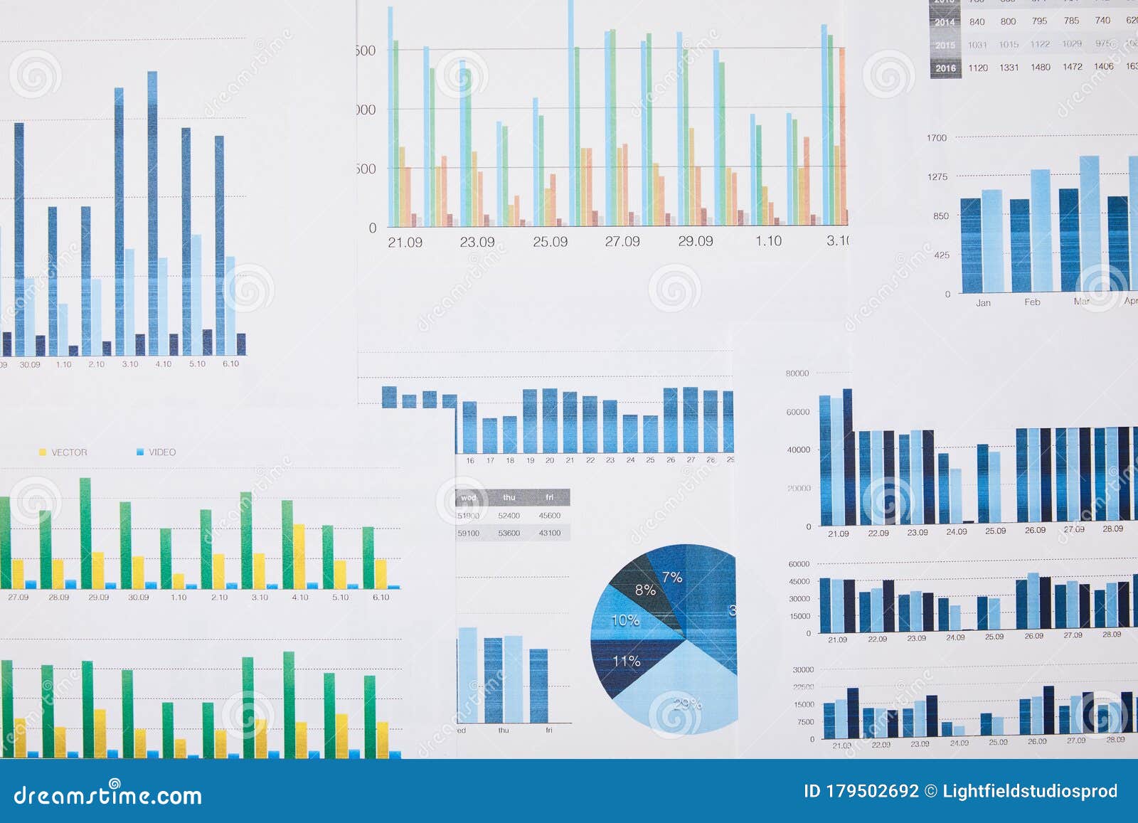 View of Papers with Charts and Stock Photo - Image of graphs, trade ...