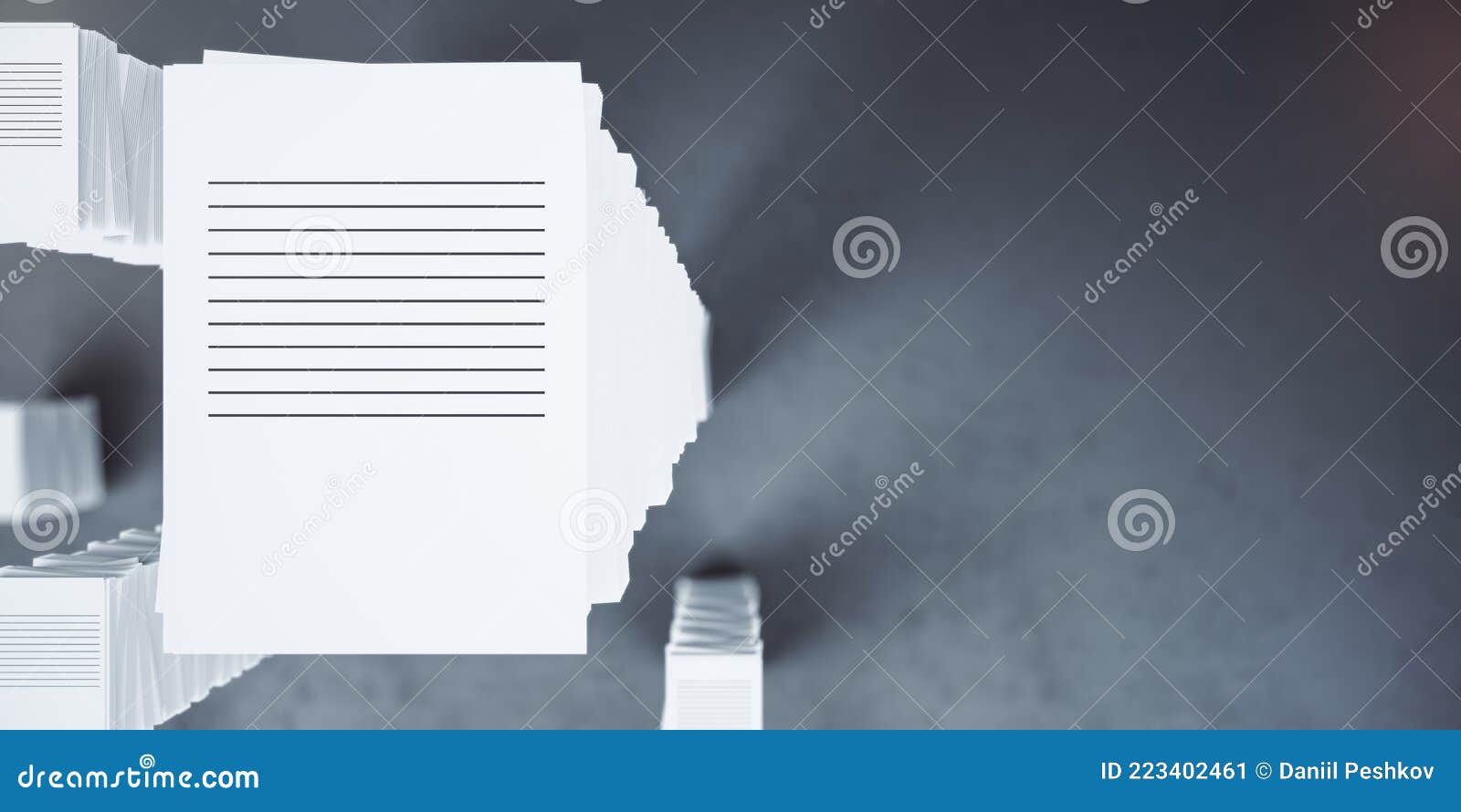 Paperwork. Top View Vector Flat Design Papers | CartoonDealer.com #82772865