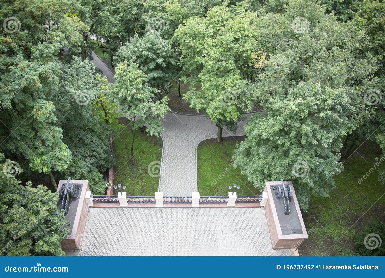 Top view of the park. stock photo. Image of foliage - 196232492