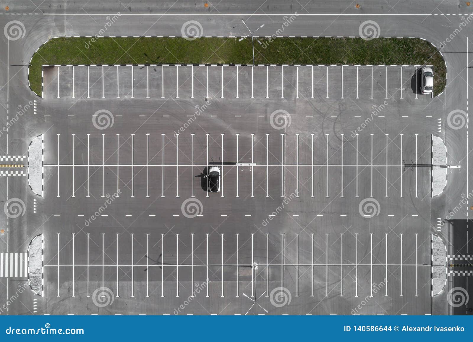 Top View of the Parking Lot Stock Photo - Image of asphalt, concrete ...