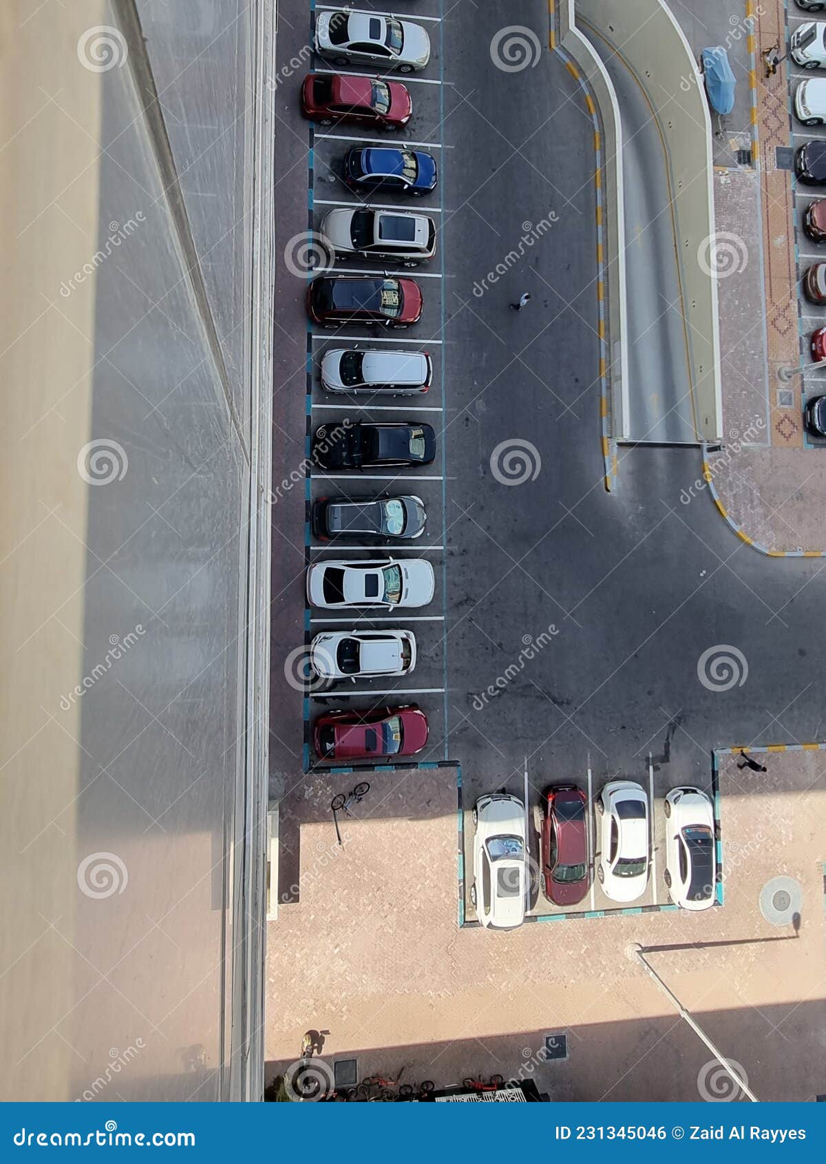 Top view parking street stock photo. Image of parking - 231345046