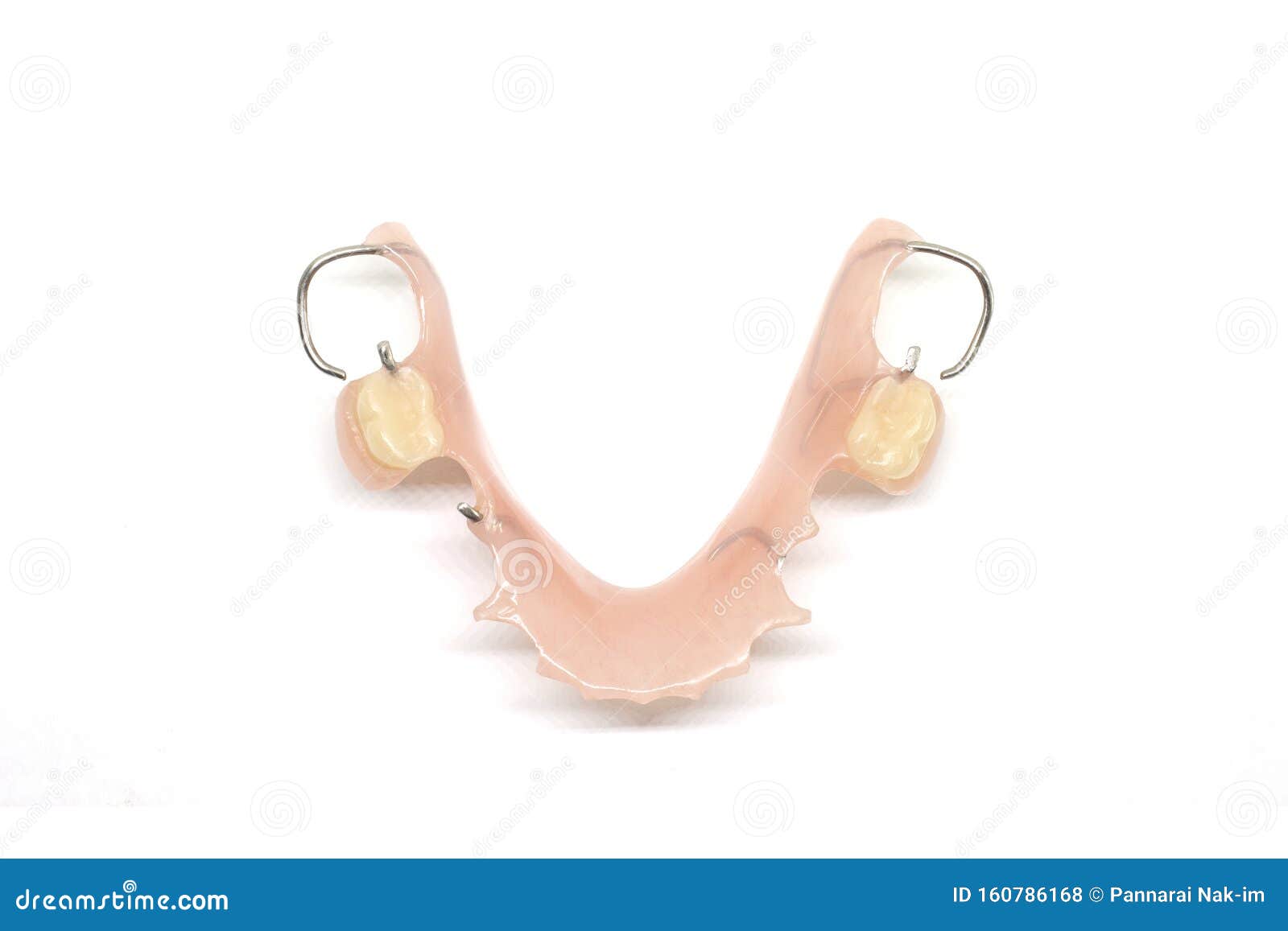 Partial Denture on White Background. Stock Photo - Image of object ...
