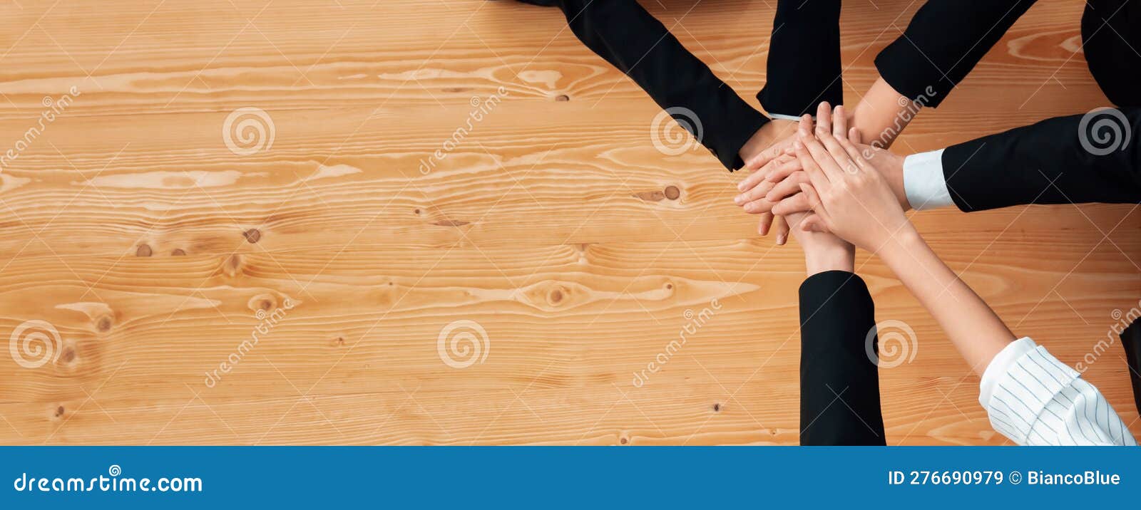 Top View Partial Hand Join Stack and Form Circle As Symbol of Harmony ...