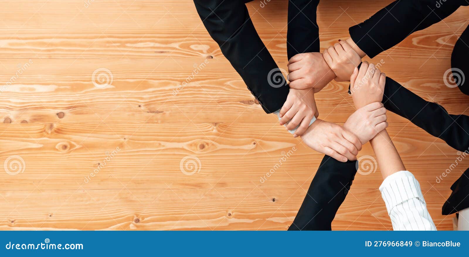 Top View Partial Hand Join Stack and Form Circle As Symbol of Harmony ...