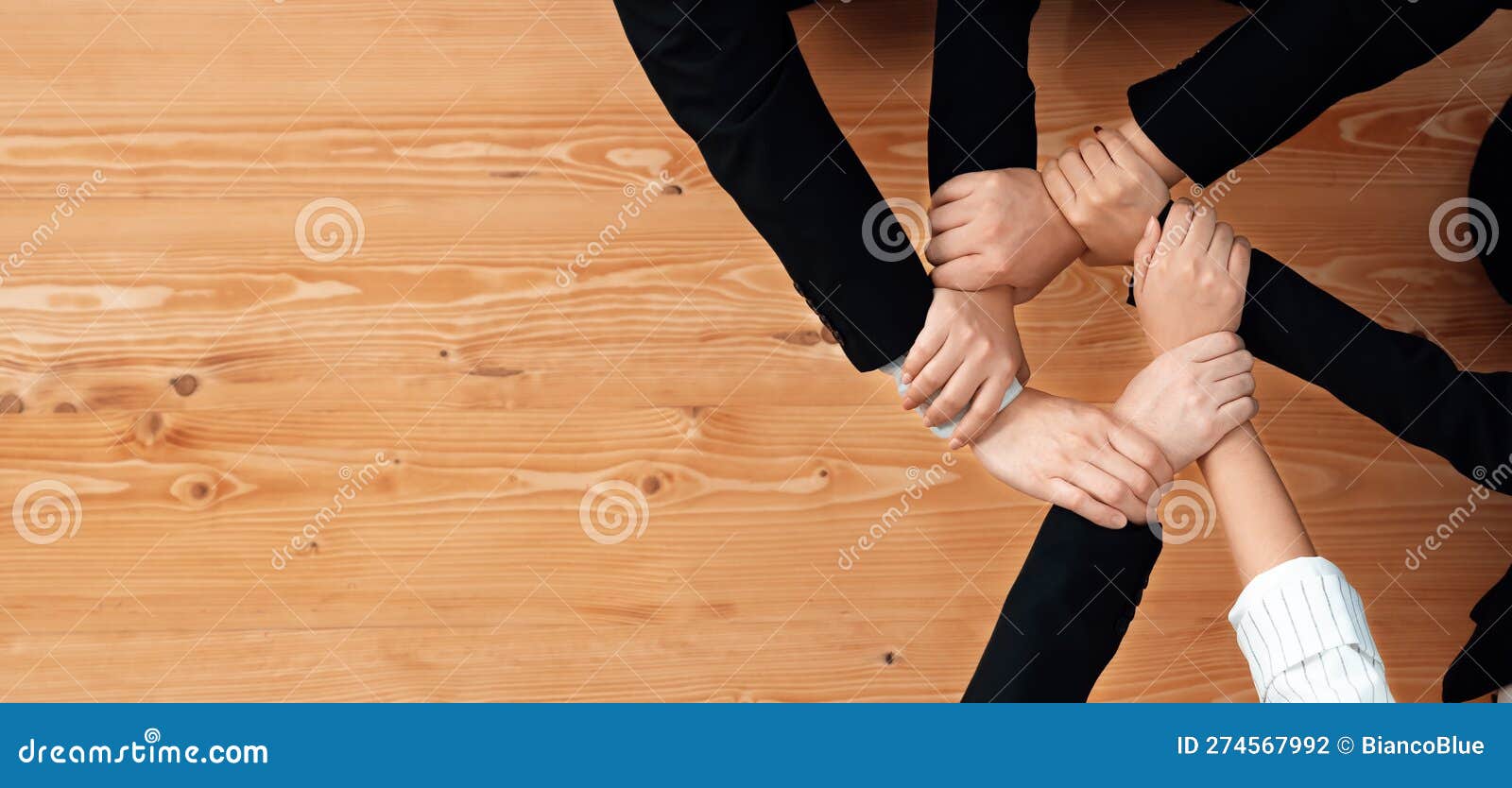 Top View Partial Hand Join Stack and Form Circle As Symbol of Harmony ...