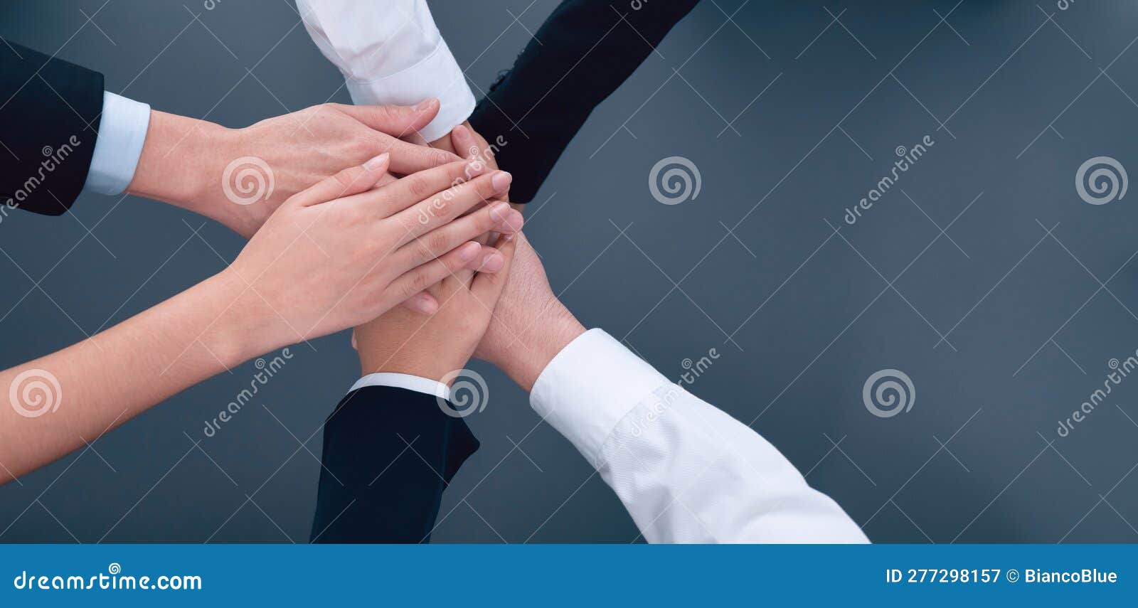 Top View Partial Hand Join Stack and Form Circle As Symbol of Harmony ...