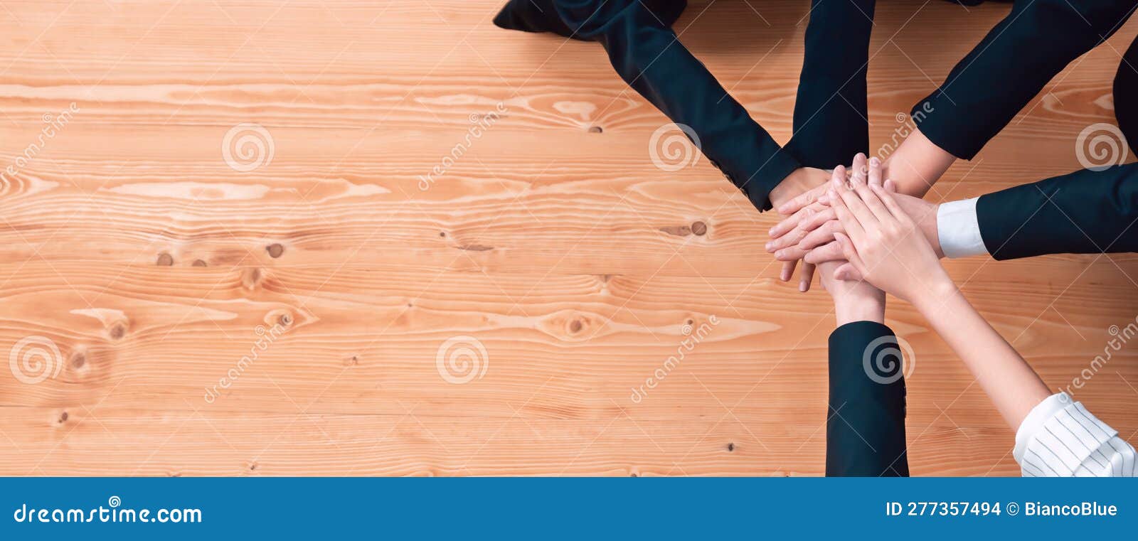 Top View Partial Hand Join Stack and Form Circle As Symbol of Harmony ...