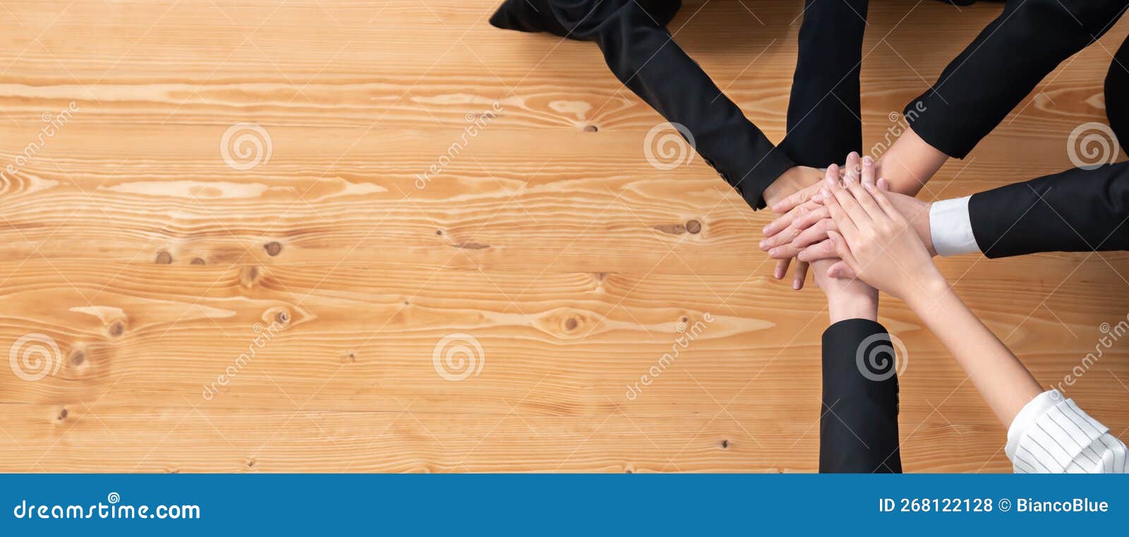 Top View Partial Hand Join Stack and Form Circle As Symbol of Harmony ...