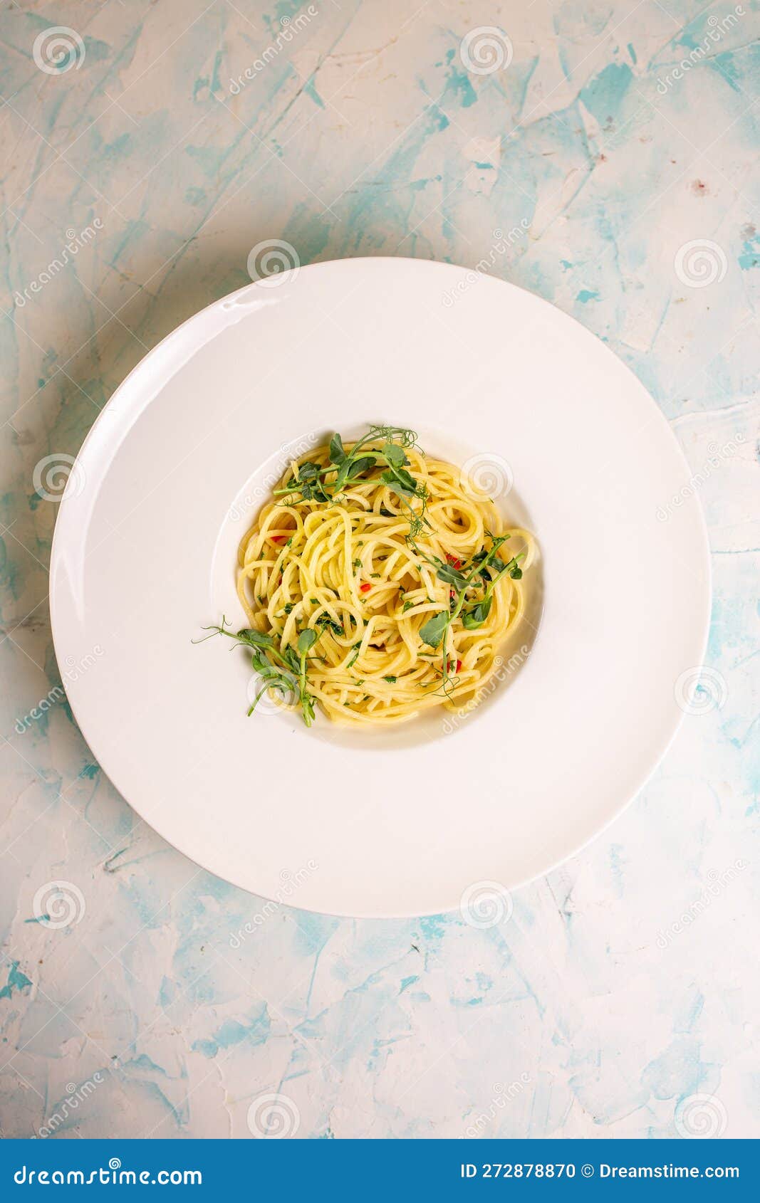 Top View of the Pasta of Hard Varieties in a White Plate Stock Photo ...
