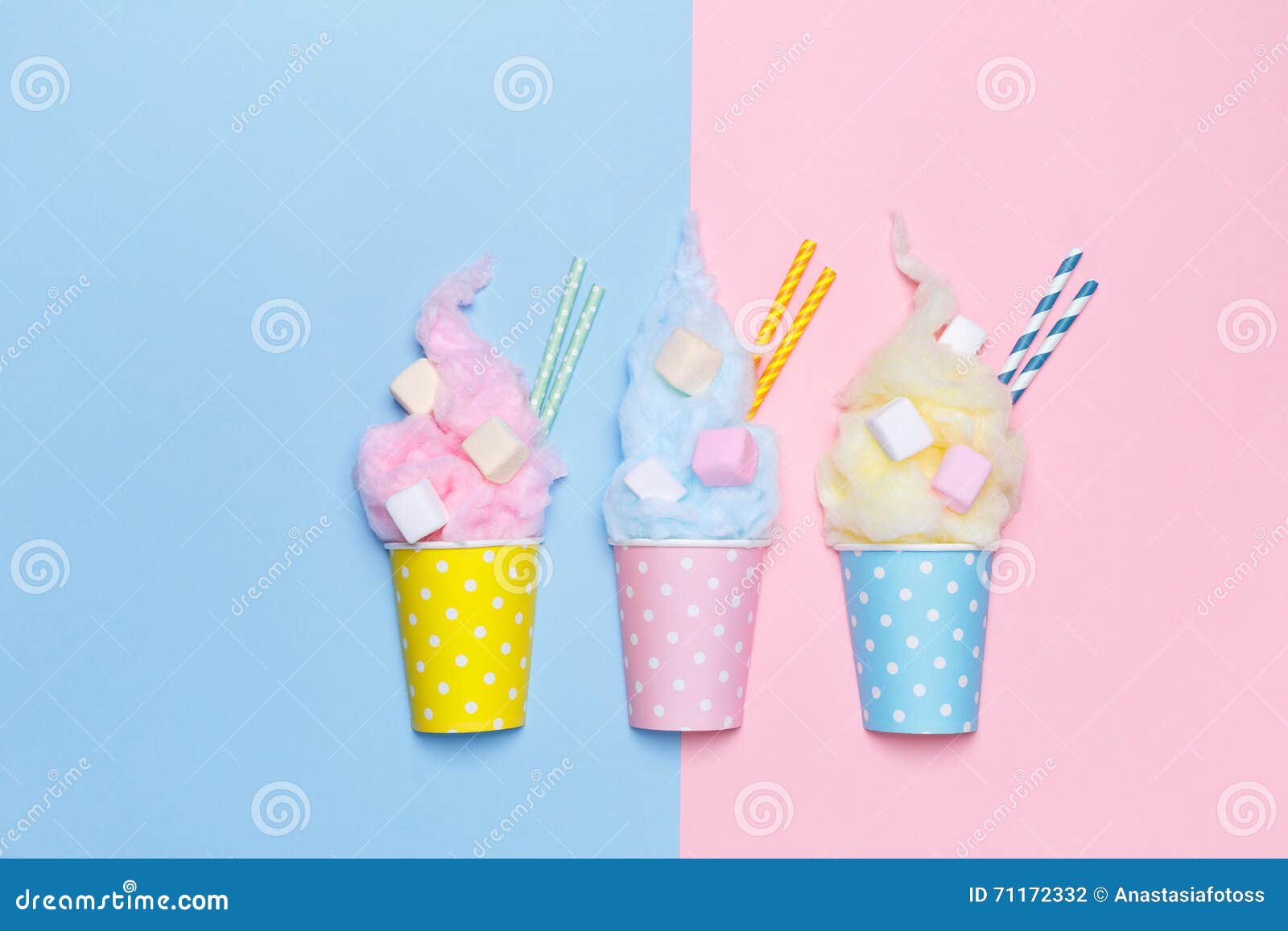 Pastel Cotton Candy Delight For Carnival Poster Or Sweet Treat Design ...
