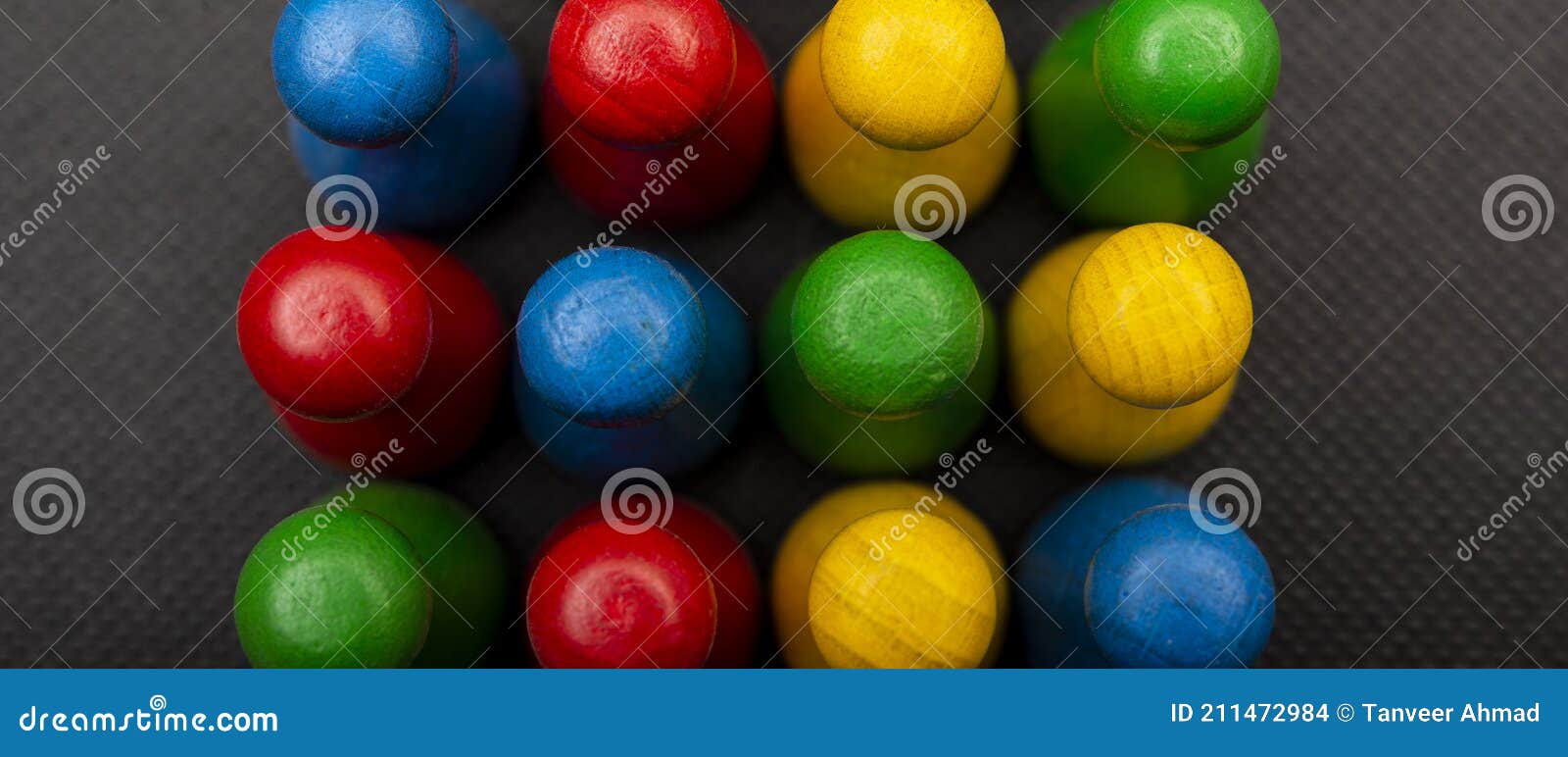 Top View of Pawn Figures Showing Teamwork Concept Stock Photo - Image ...