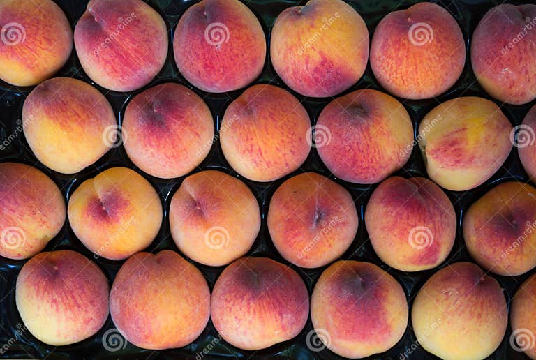 Top view of peaches stock photo. Image of nutrition - 359247514