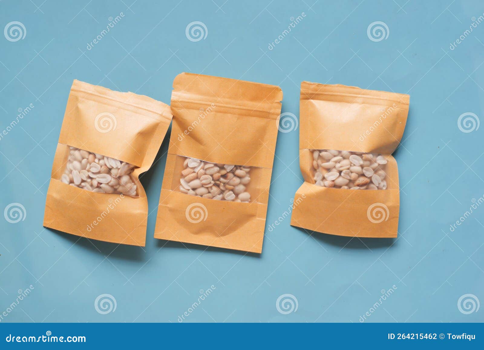 Top View of Peanuts in a Packet on Table Stock Photo - Image of roasted ...