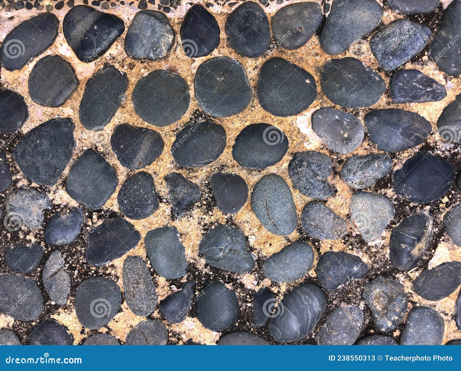 Top View of Pebble Beach Stones Background Stock Image - Image of beach ...