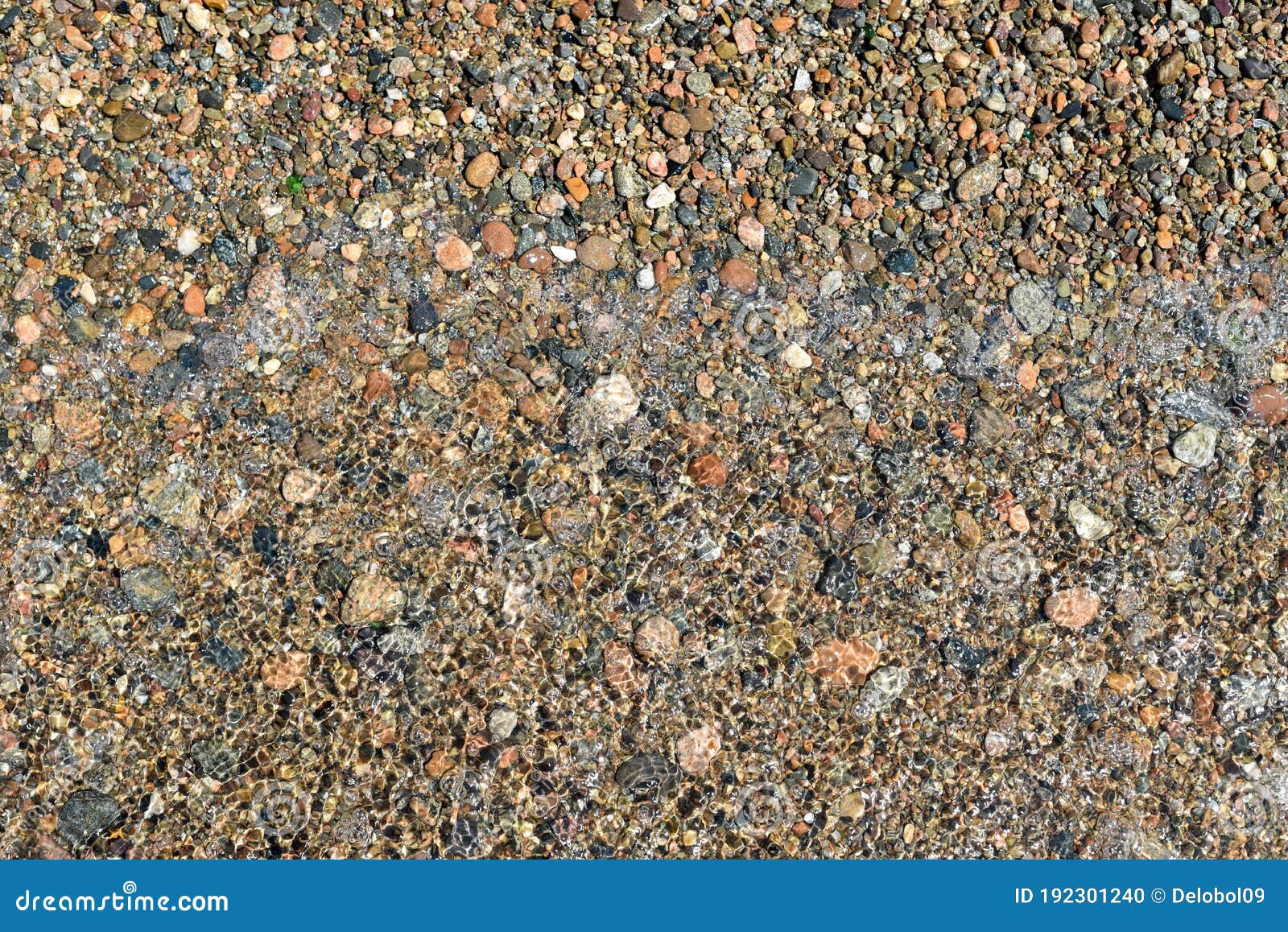 Top View Pebbles on the Edge of the Lake Stock Photo - Image of ...