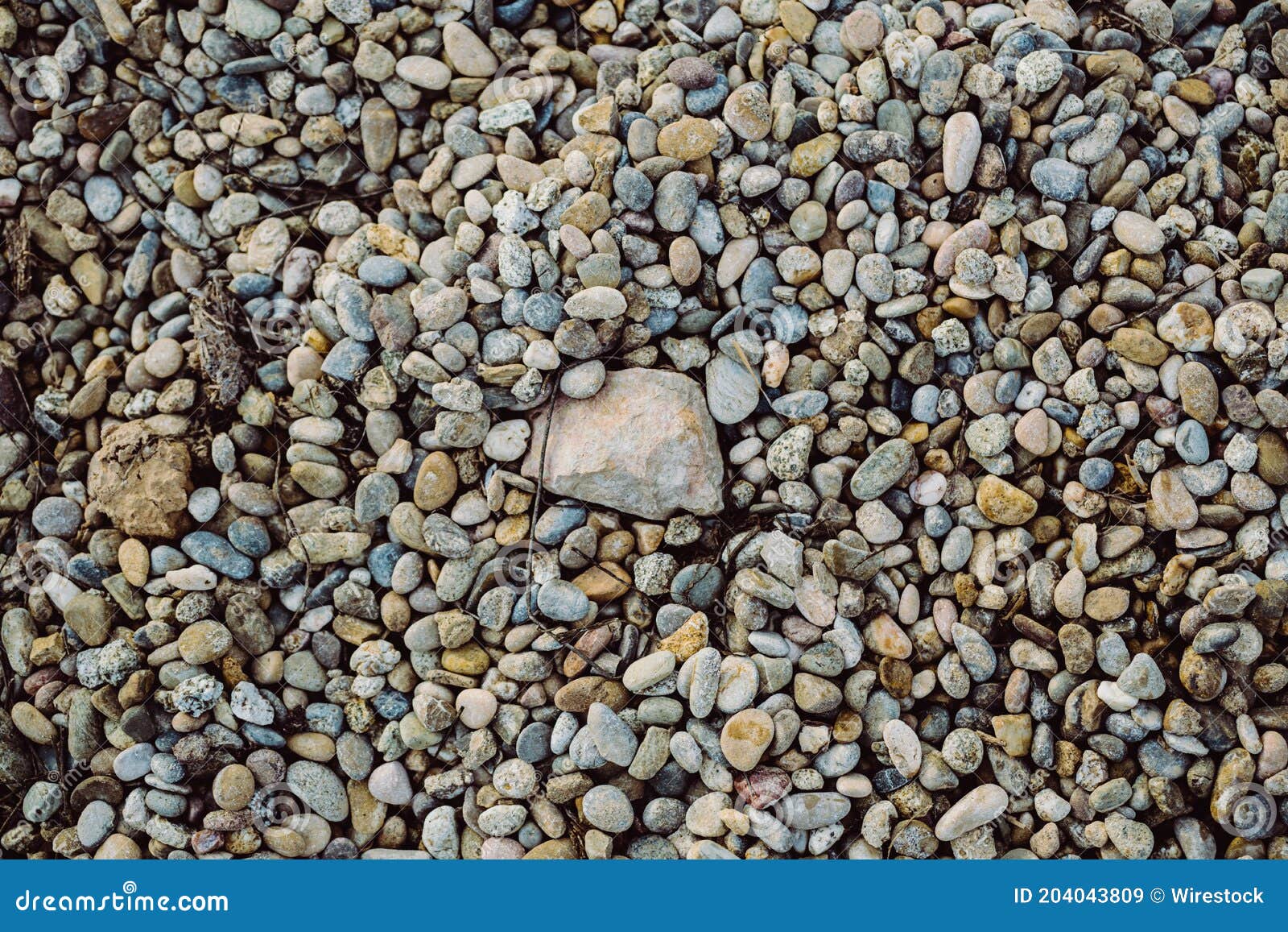 Top View of Pebbles on the Ground Stock Image - Image of closeup ...
