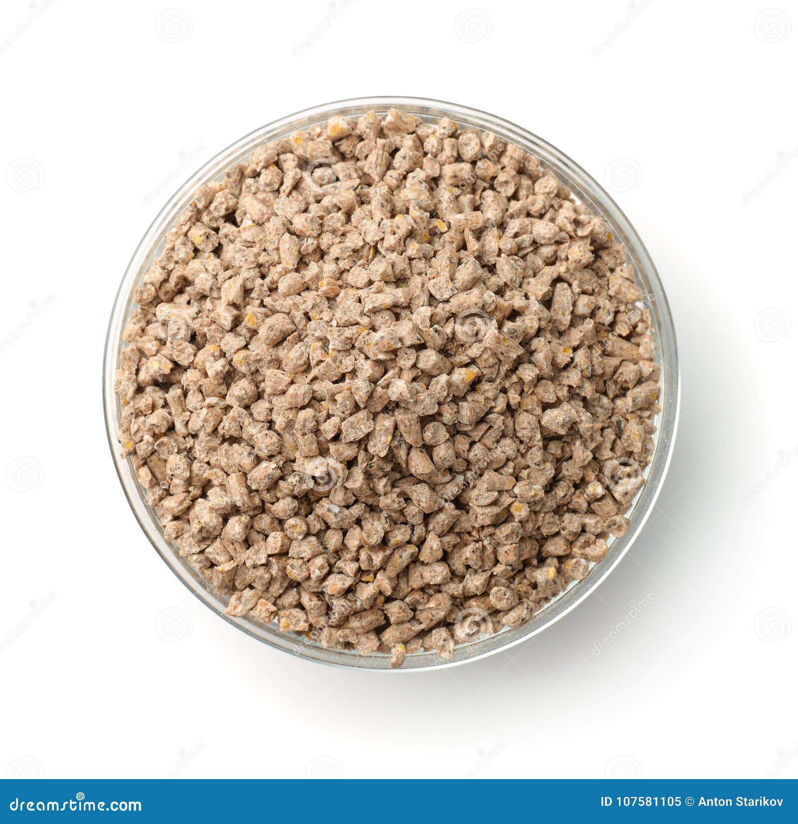 Pelleted Compound Feed Isolated On White Background, Wheatfeed Pellets ...
