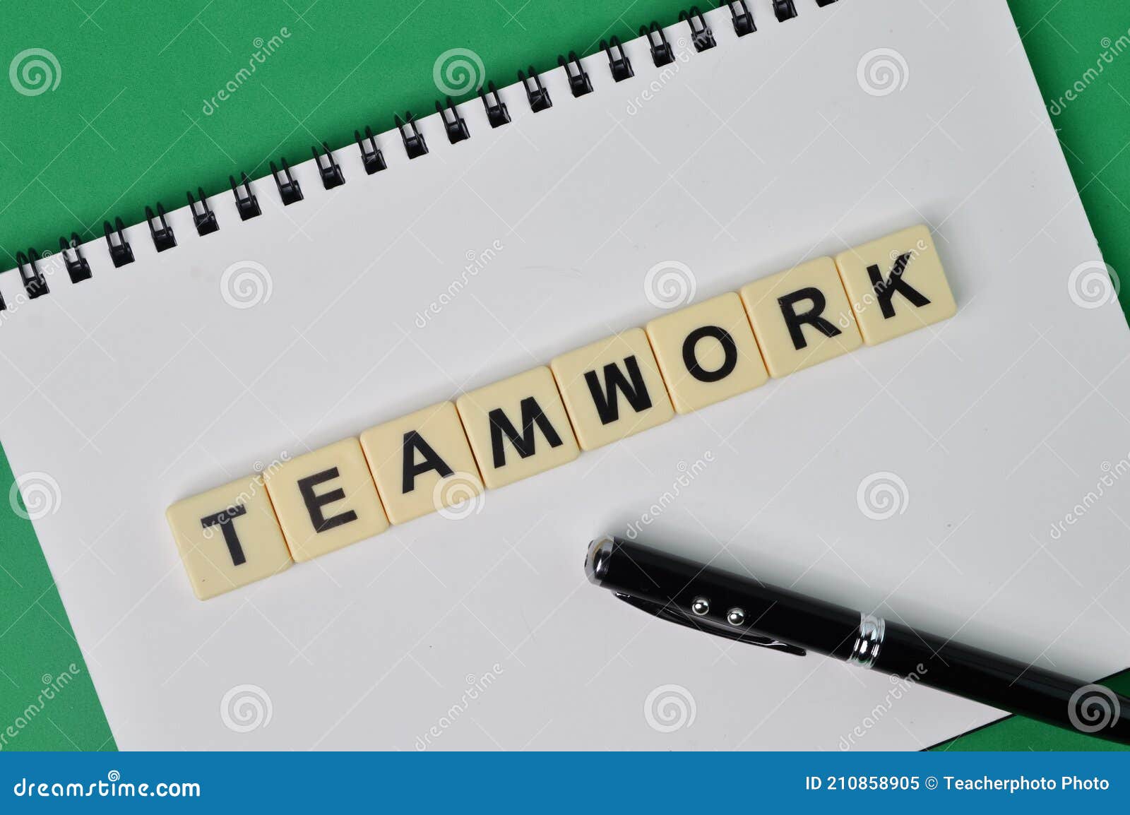 Square Letters with Text TEAMWORK. Top View Stock Image - Image of ...
