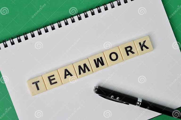 Square Letters with Text TEAMWORK. Top View Stock Image - Image of ...