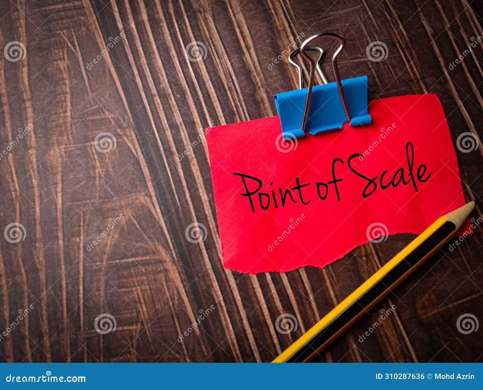 Top View Pencil and Colored Notepaper with Text Point of Scale Stock ...