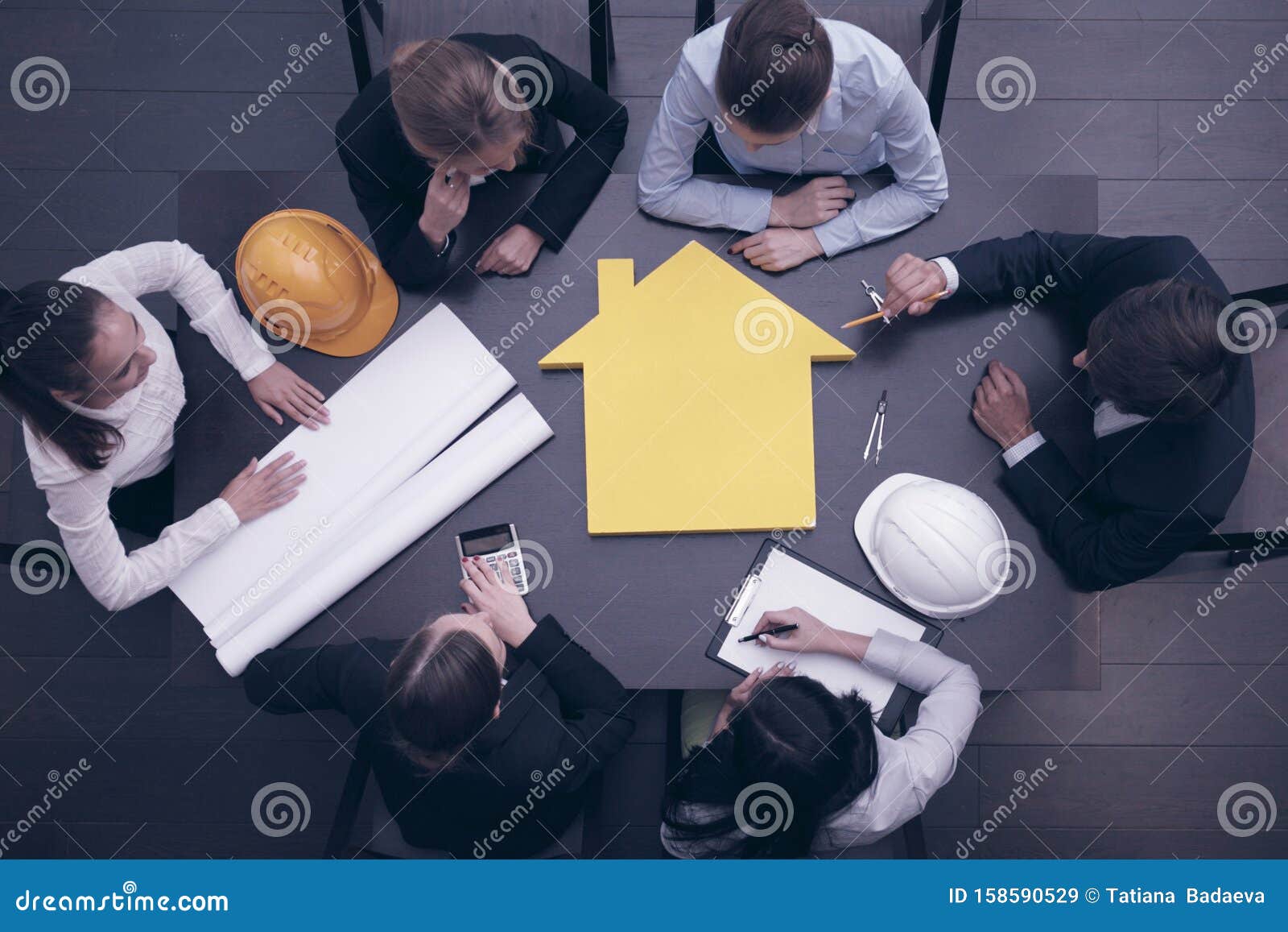 Construction Business Meeting Stock Image - Image of consultation ...