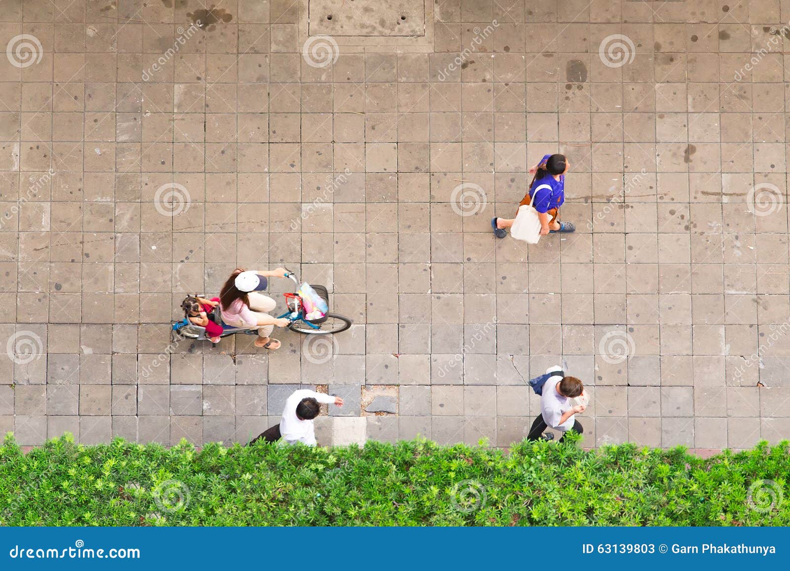 Top View of People Walking in Business Area Stock Image - Image of ...