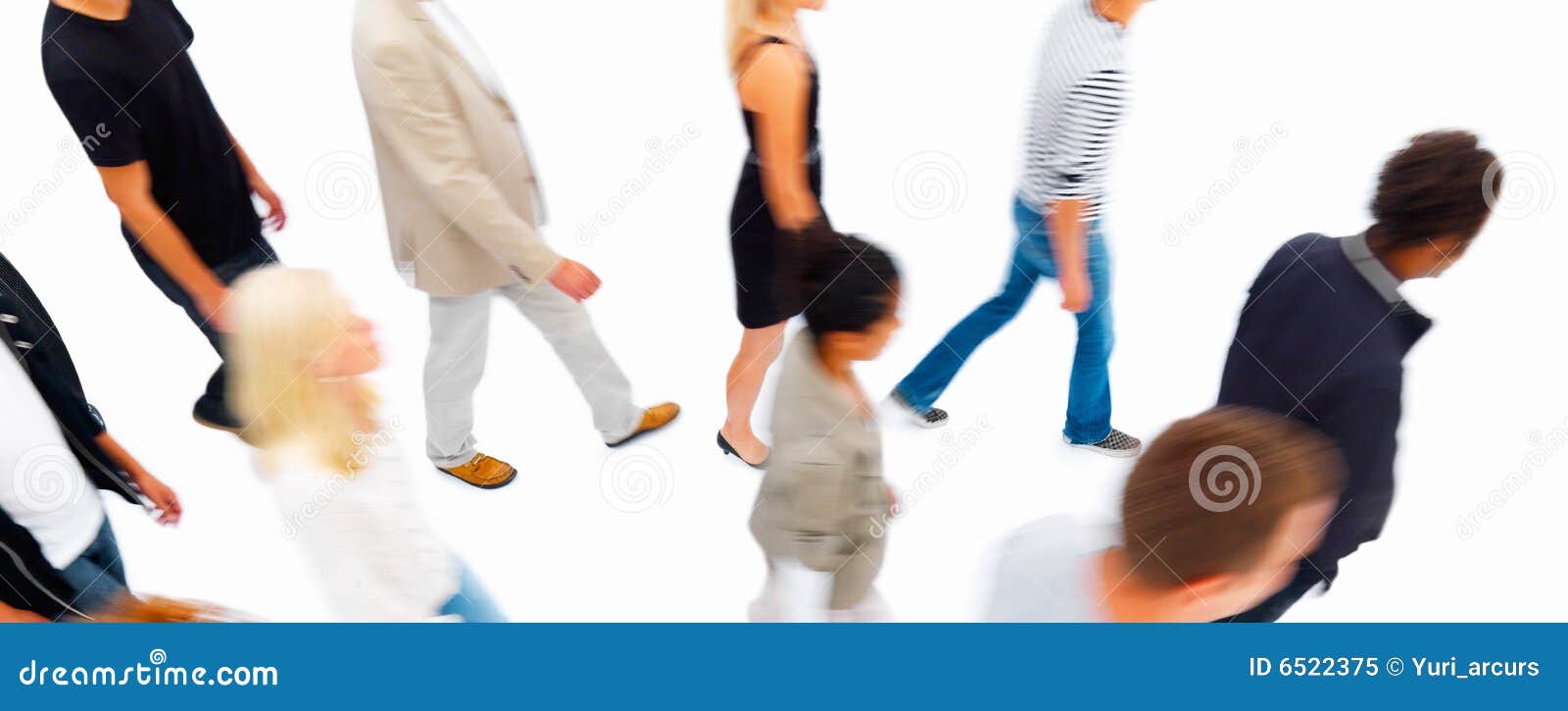 Top View of People Walking on White Background Stock Image - Image of ...