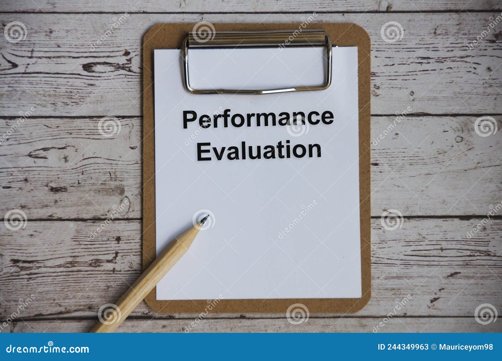 Top View of Performance Evaluation Text on Notepad. Appraisal Concept ...
