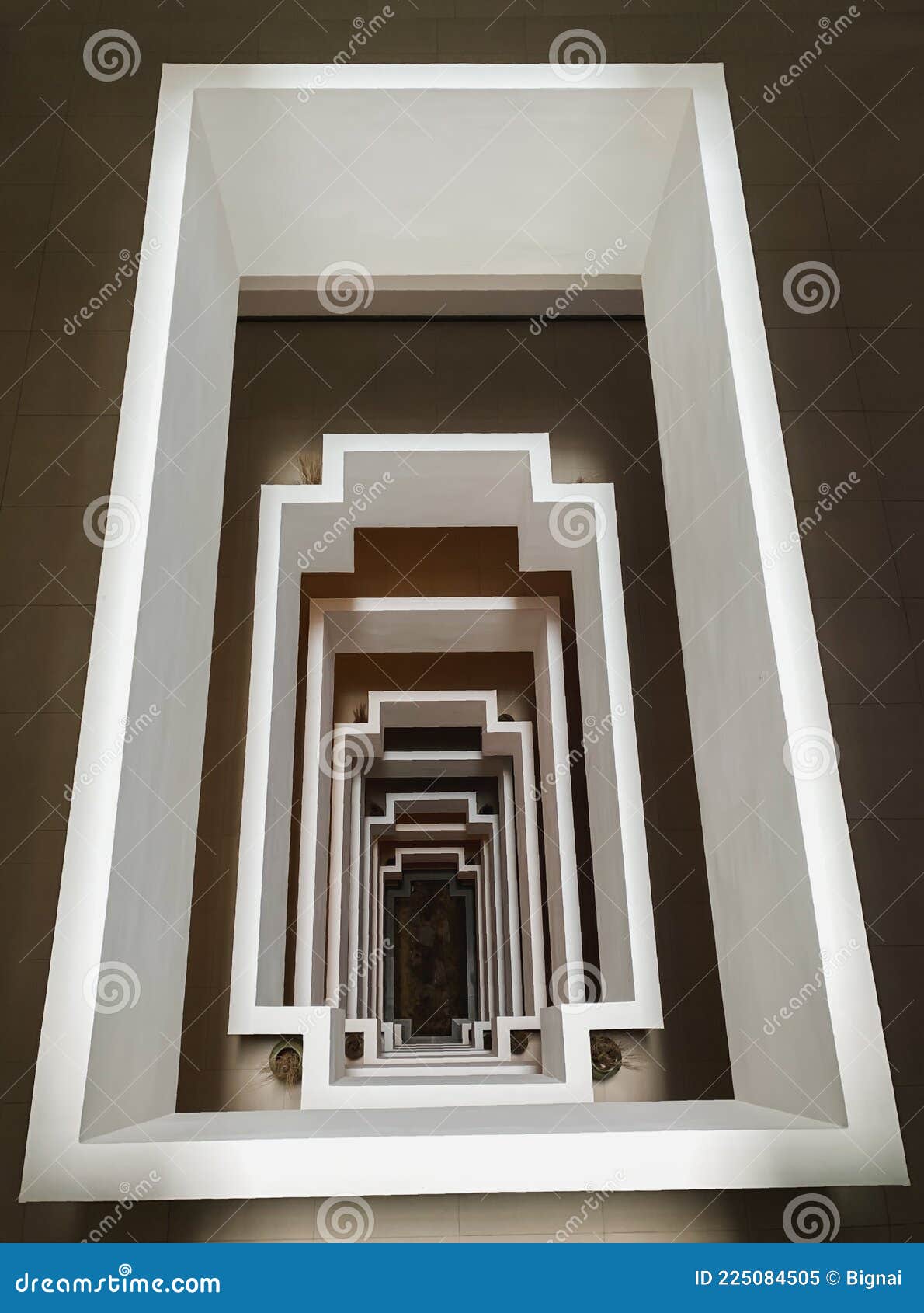 Top View Perspective of Concrete Square Shape of Staircase Vertical ...