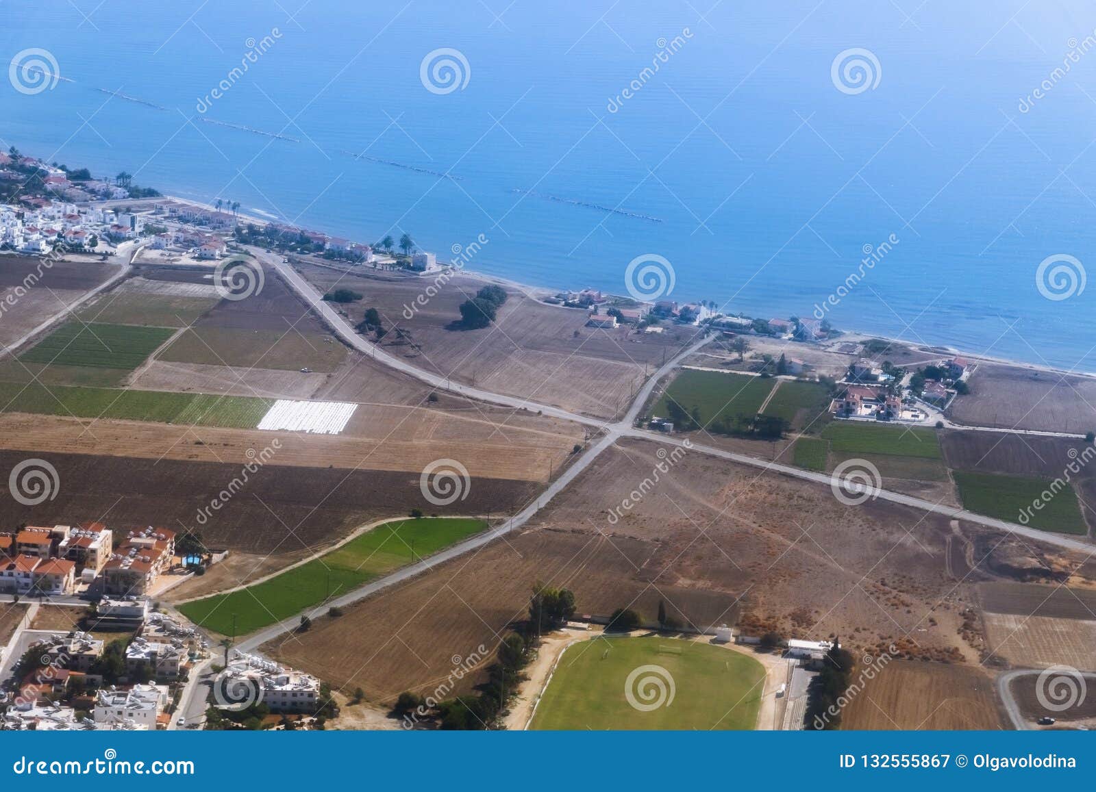 Top View of a Pervolia Village, Cyprus Stock Image - Image of cyprus ...