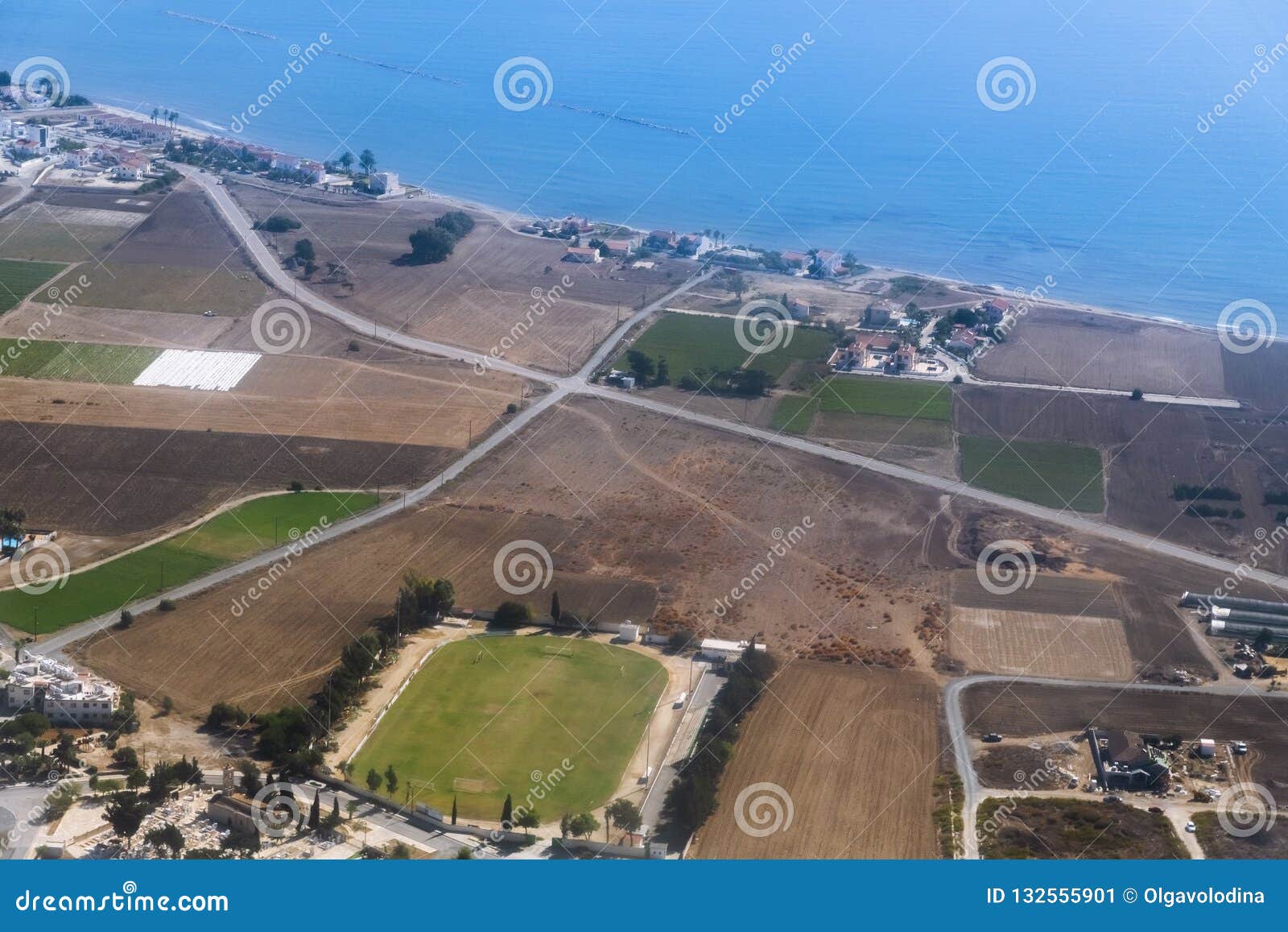 Top View of a Pervolia Village, Cyprus Stock Image - Image of pervolia ...