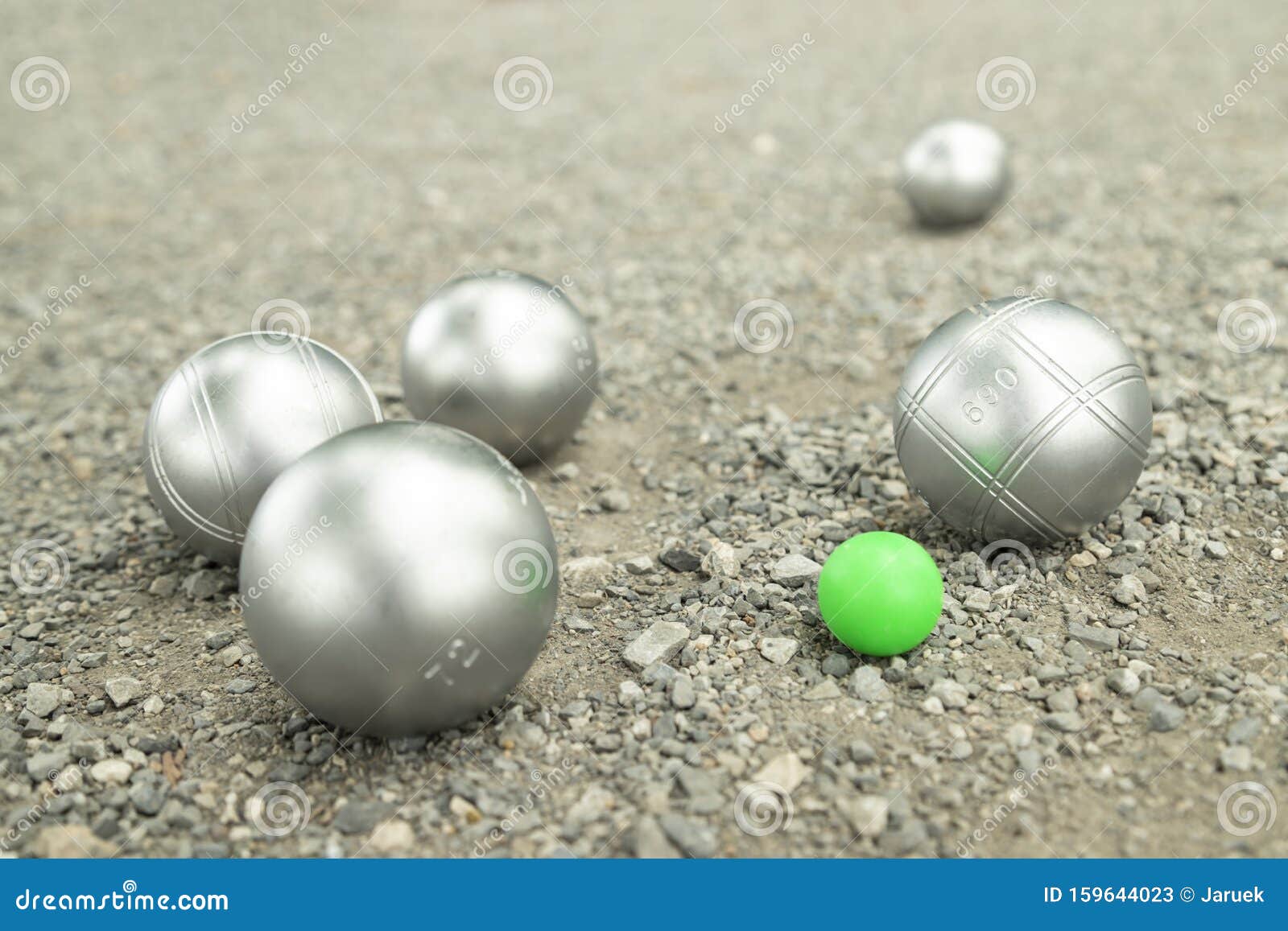 Top View of Petanque Balls in the Playing Field Stock Image - Image of ...