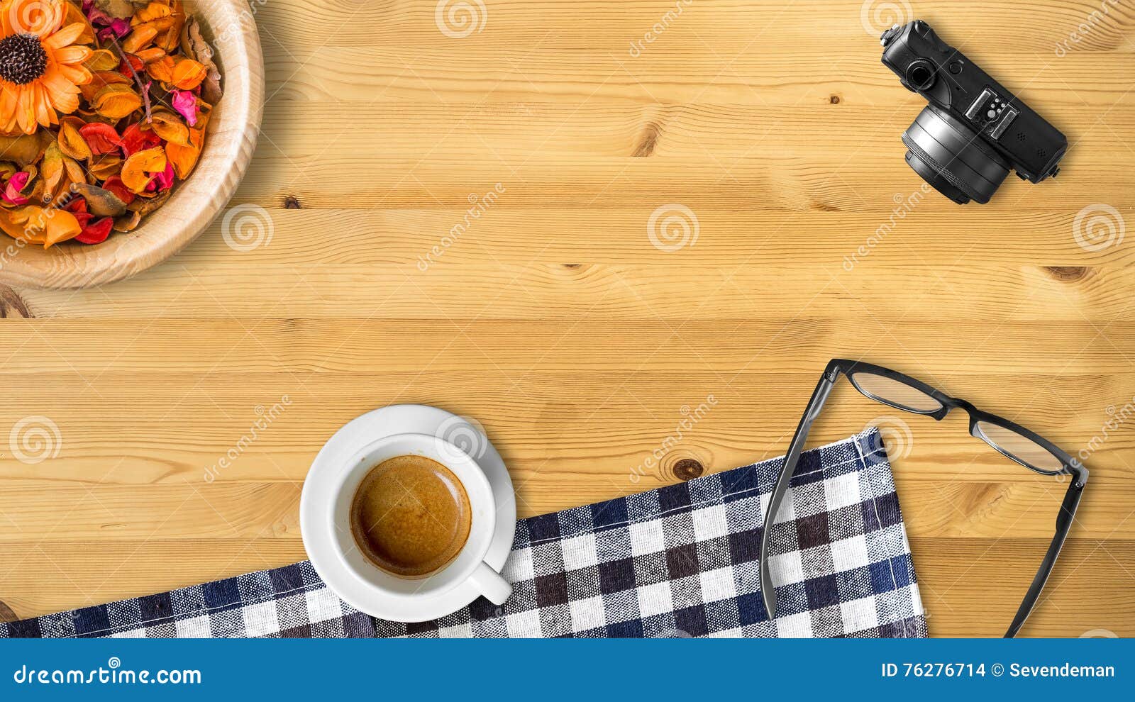 Top View of Photographer Table. Stock Photo - Image of office, white ...