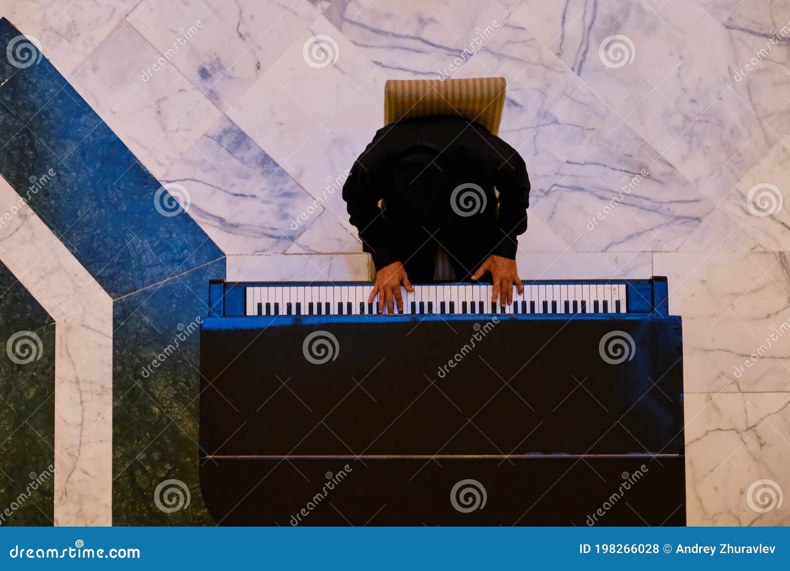Top View of the Pianist Playing a Musical Instrument Editorial Stock ...