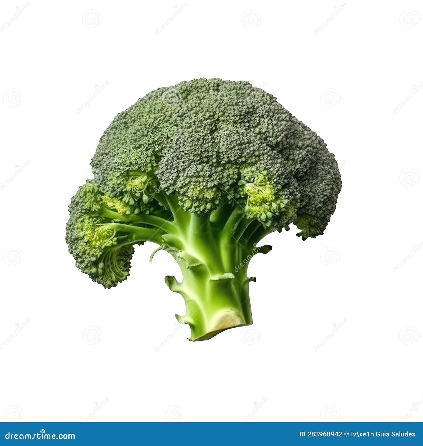 Top View of a Piece of Broccoli on a Cutout PNG Transparent Background ...