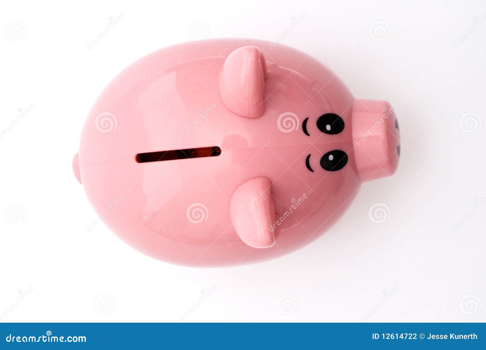 Top View of Piggy Bank stock photo. Image of pink, object - 12614722