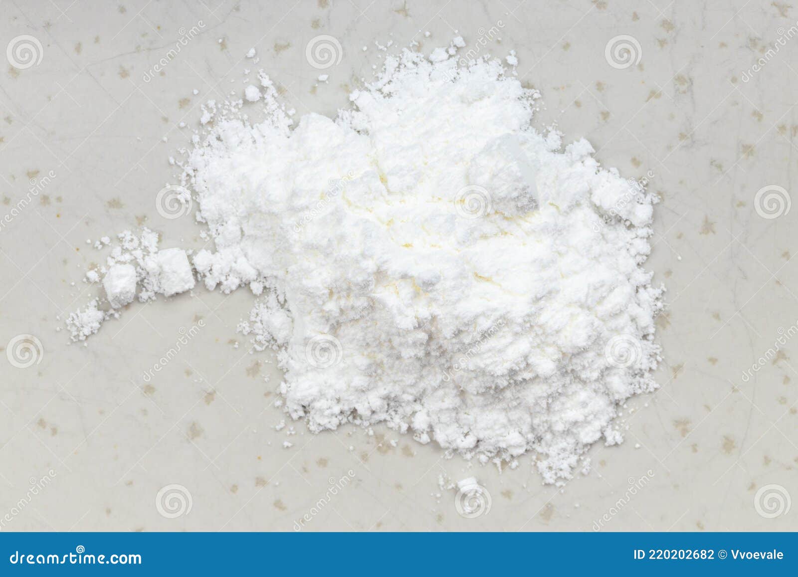 Top View of Pile of Baking Powder Close Up on Gray Stock Photo - Image ...