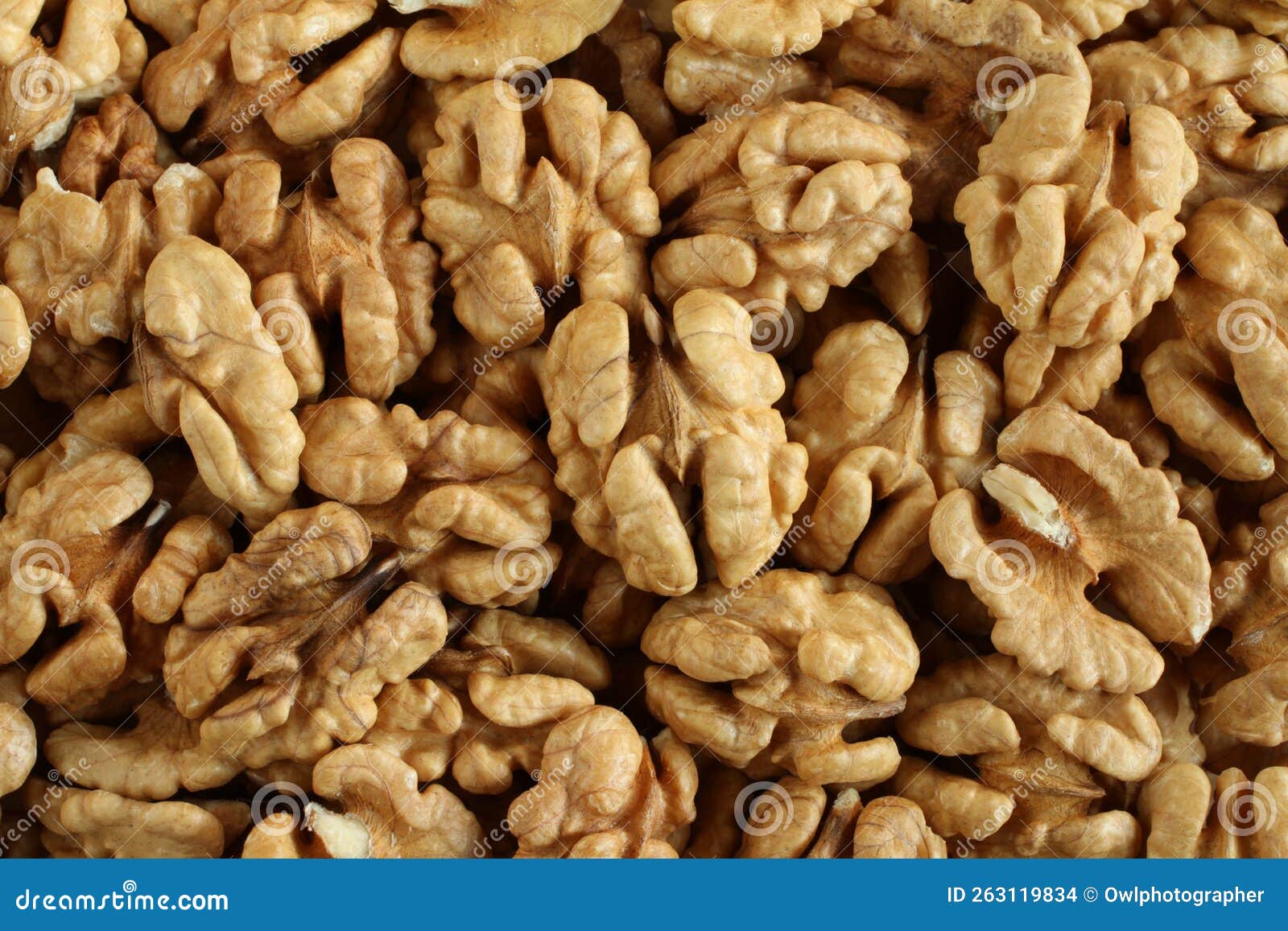 Top View of a Pile of Big Shelled Walnuts Stock Photo - Image of ...