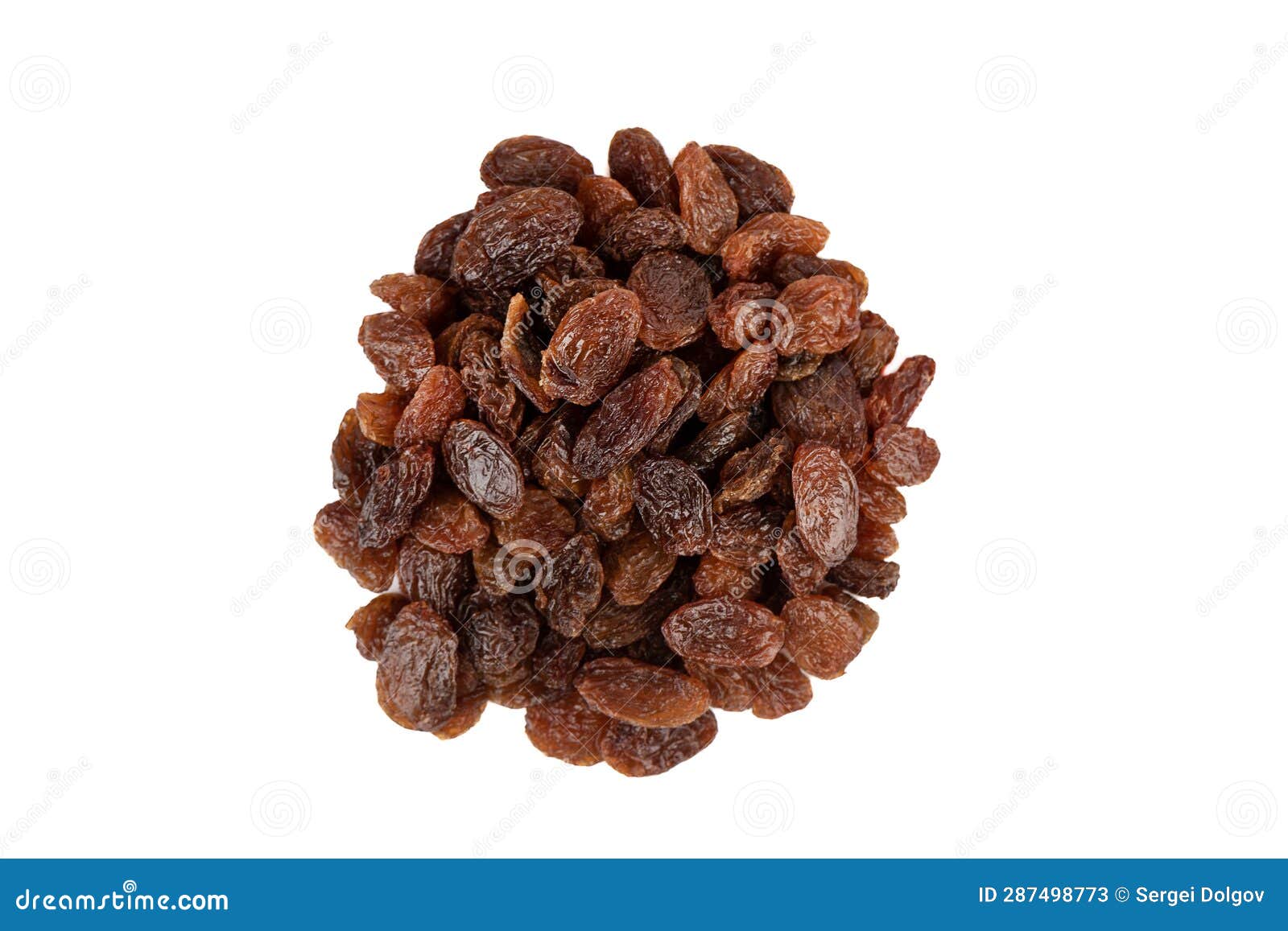 Top View of Pile of Sweet Raisins on a White Background. Stock Image ...