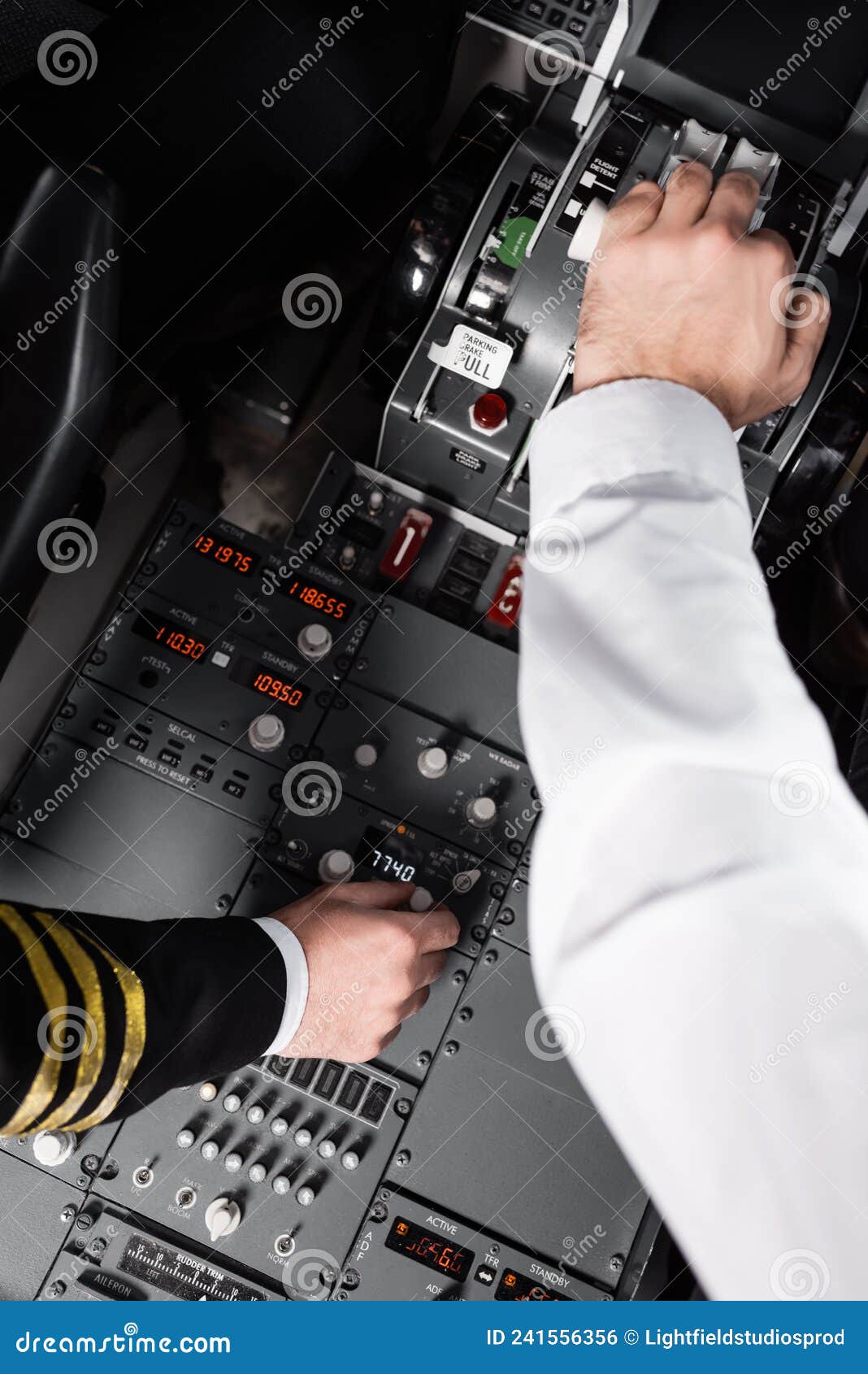 Top View of Pilots Using Control Stock Photo - Image of pilots ...