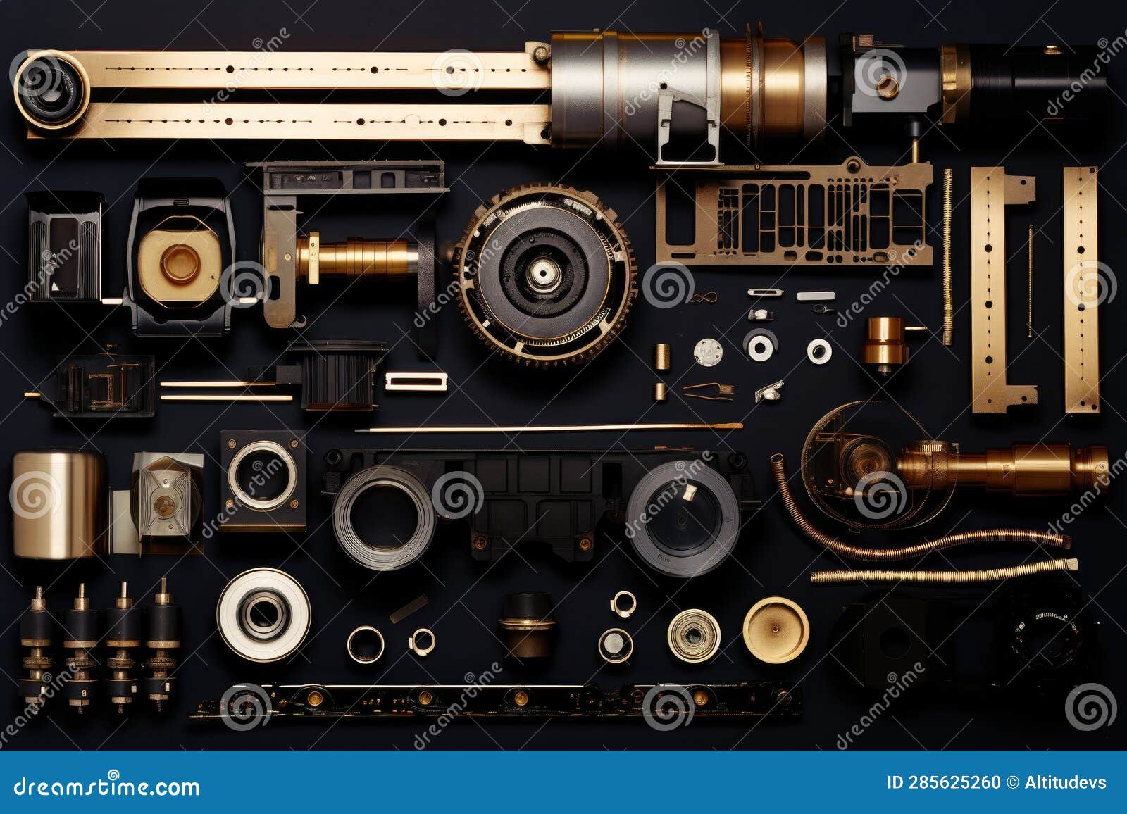 Top View of Pinhole Camera Components Layout Stock Photo - Image of ...