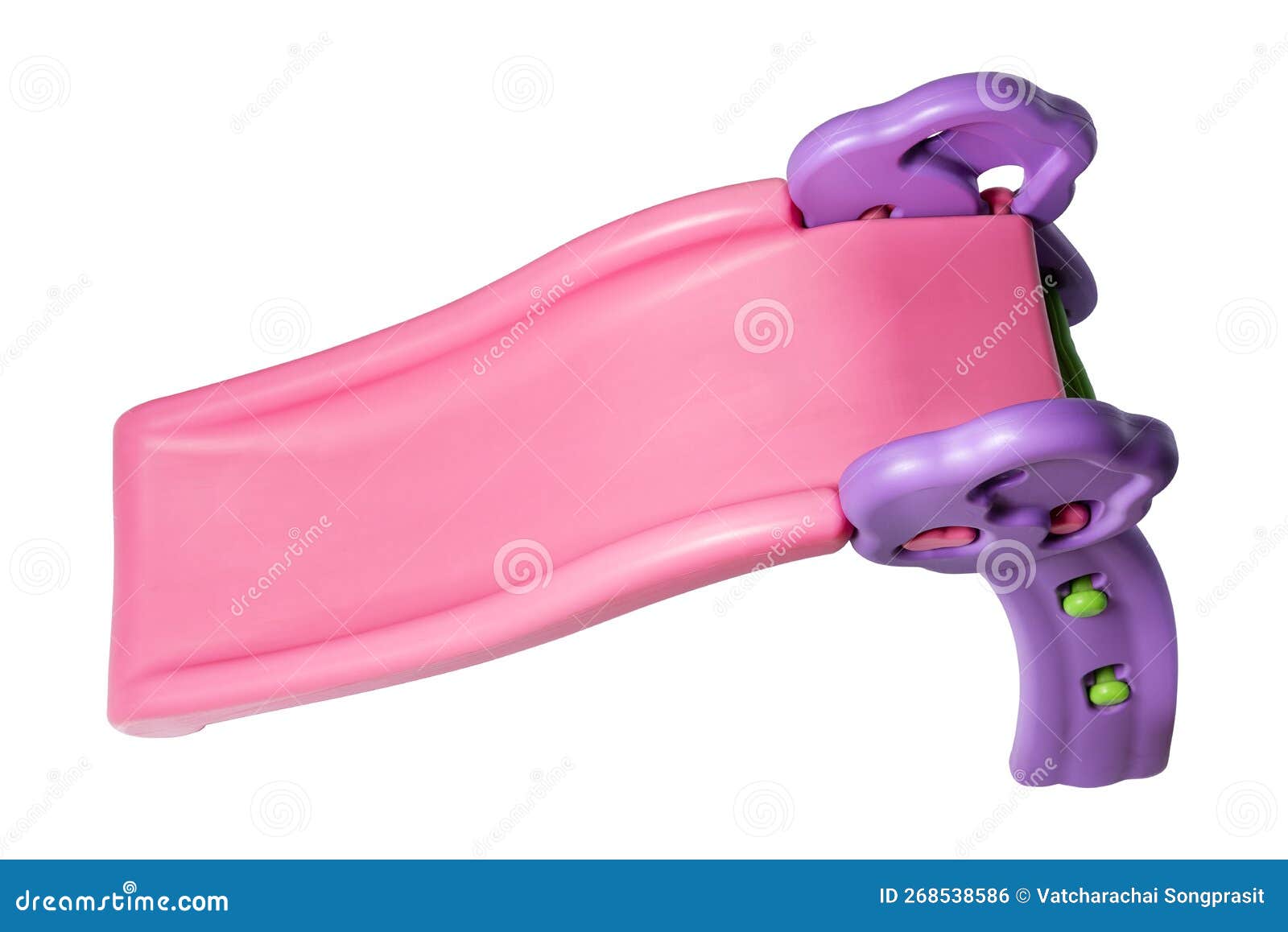 Top View of Pink Slide for Kid Isolated on White Background Stock Photo ...