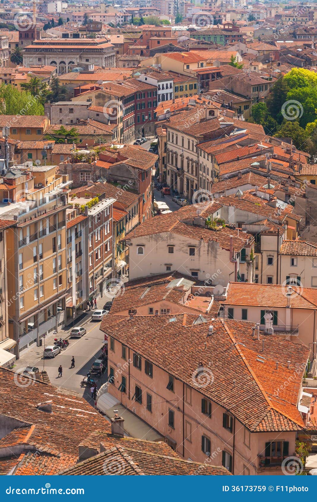 Top view of Pisa stock image. Image of destination, postcard - 36173759