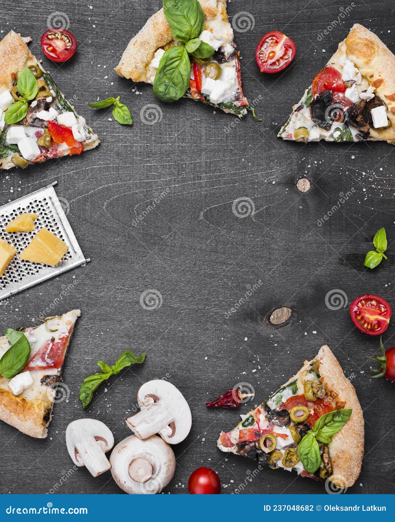Top View Pizza Circular Frame. High Quality Photo Stock Photo - Image ...