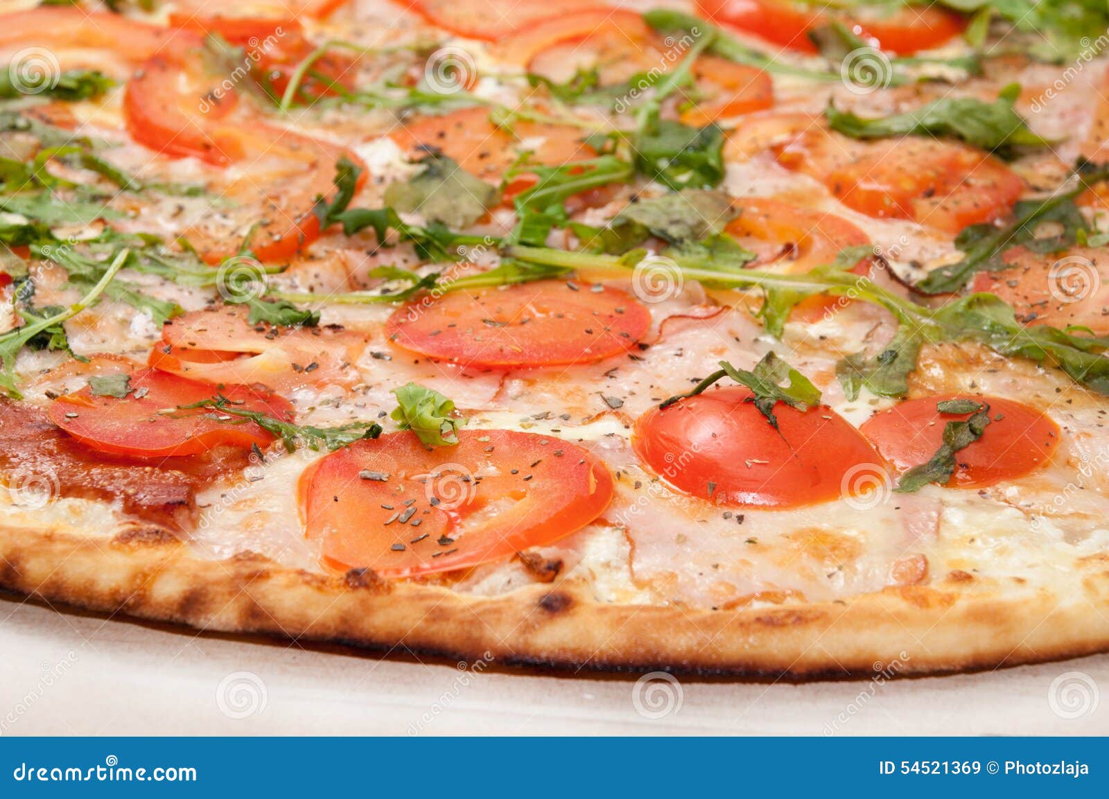 TOP VIEW PIZZA VEGETARIAN GREEN DELICIOUS Stock Image - Image of meal ...