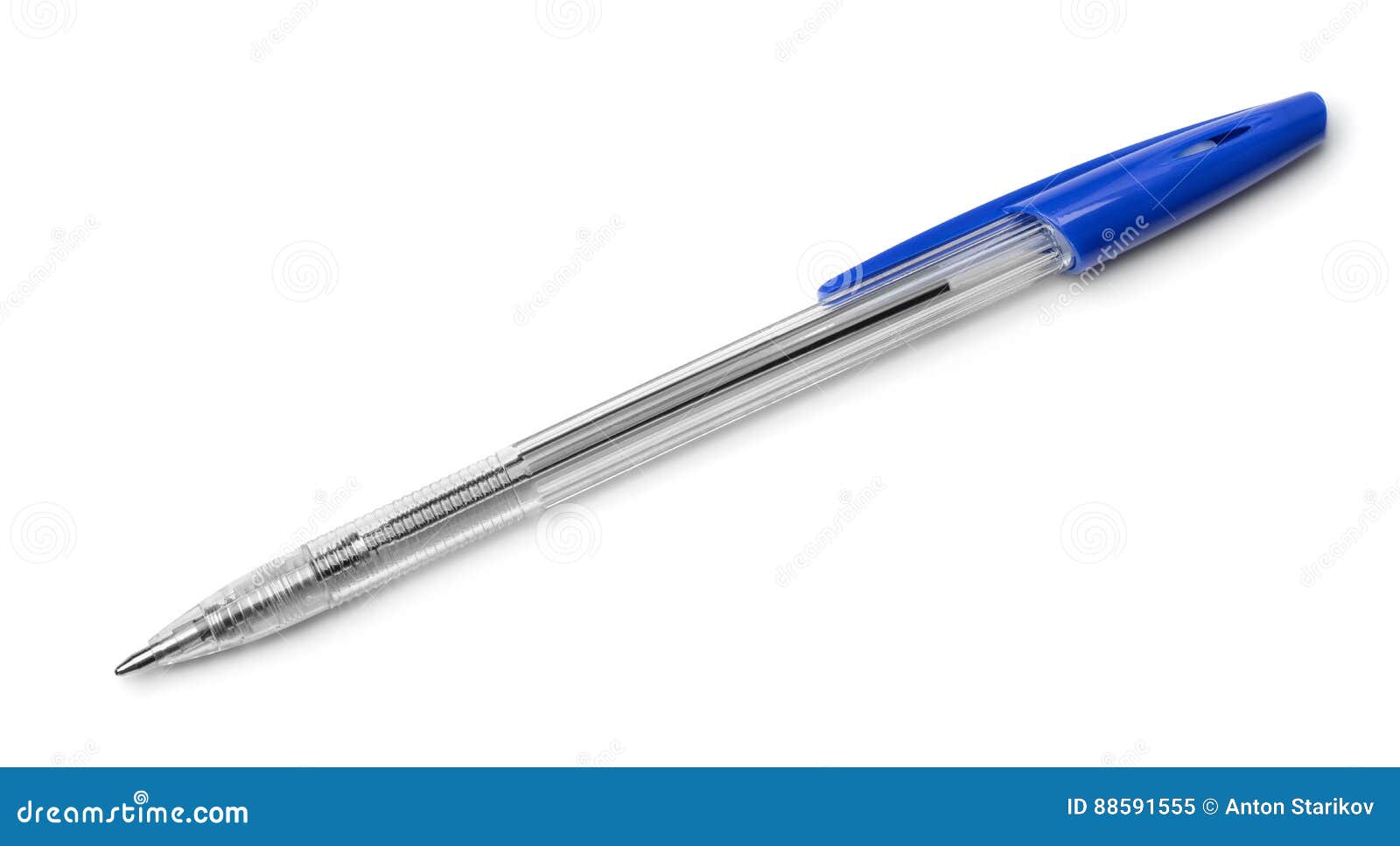 Top View of Plastic Ballpoint Pen Stock Image - Image of cartridge ...